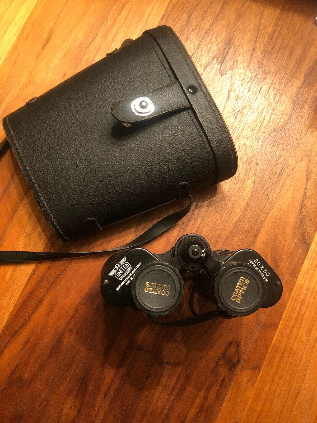 VINTAGE UNITED BINOCULAR 20 X 50 SEAL OF QUALITY WITH CASE MADE IN ...