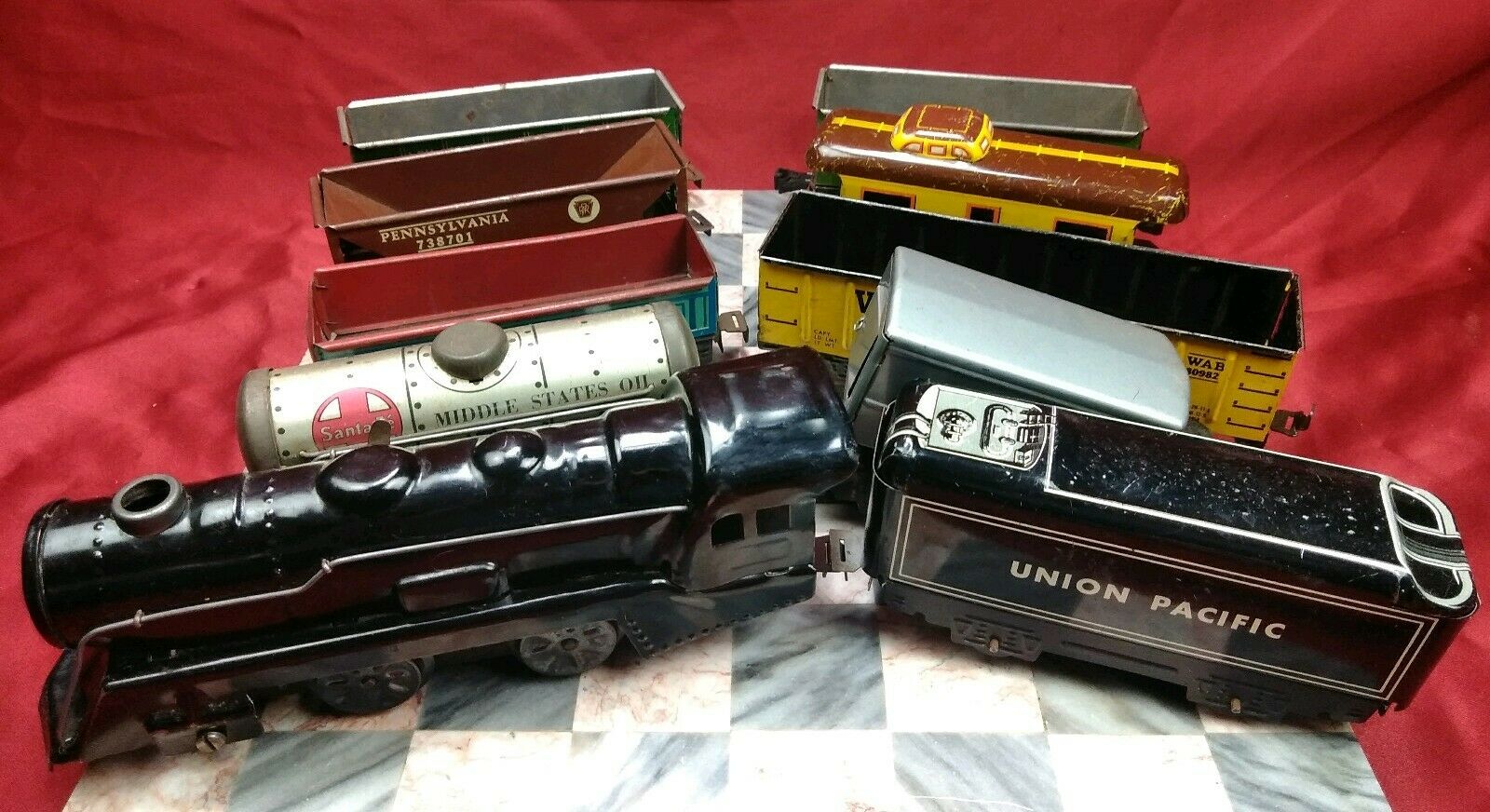 Vintage Marx Toys Standard O Gauge Tin Litho Wind Up Train, Tender ...
