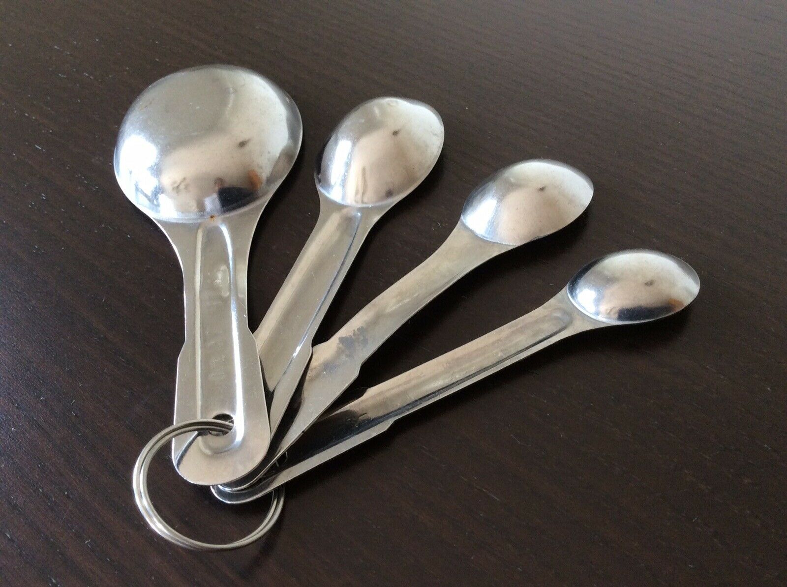 Vintage Set Of 4 Stainless Steel Measuring Spoons Kitchen Tools With ...