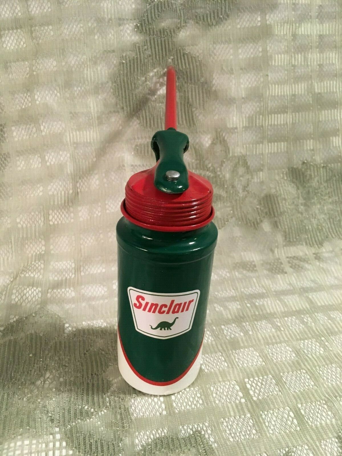 SINCLAIR Vintage Pump OIL CAN Gasoline Station Gas Motor Decal Spout ...
