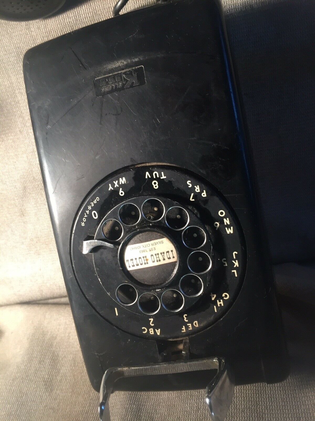 Vintage Kellogg Itt Rotary Dial Wall Telephone Black | #19378385