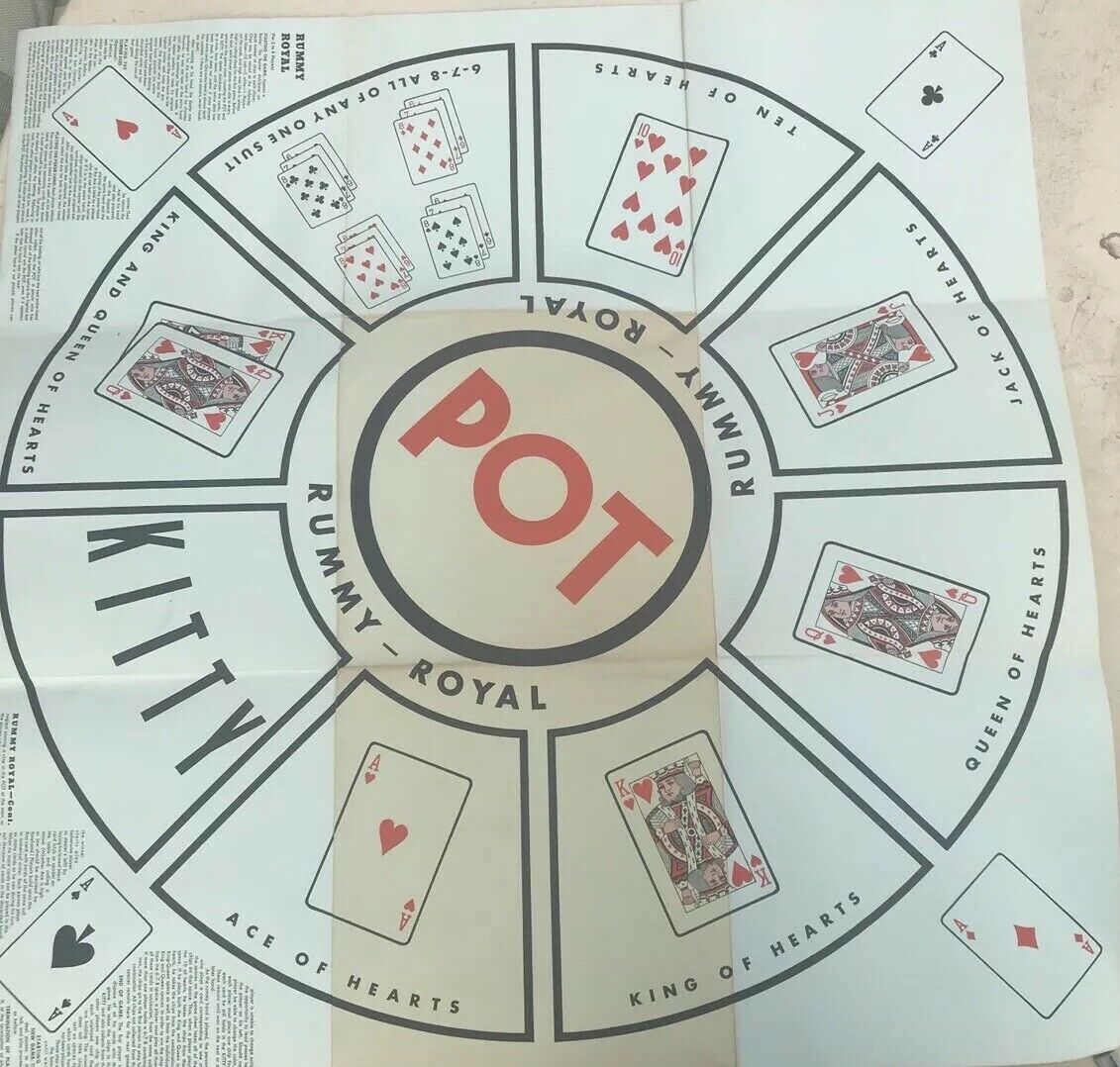 Vintage 1965 Whitman Rummy Royal Card Board Game 4804 W/ Chips Cards ...
