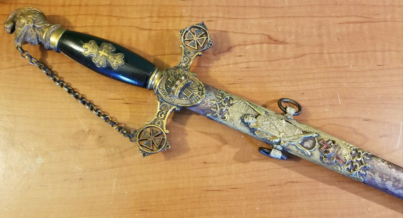 Fine Antique M. C. Lilley Columbus Ohio Masonic Knights Templar Sword ...