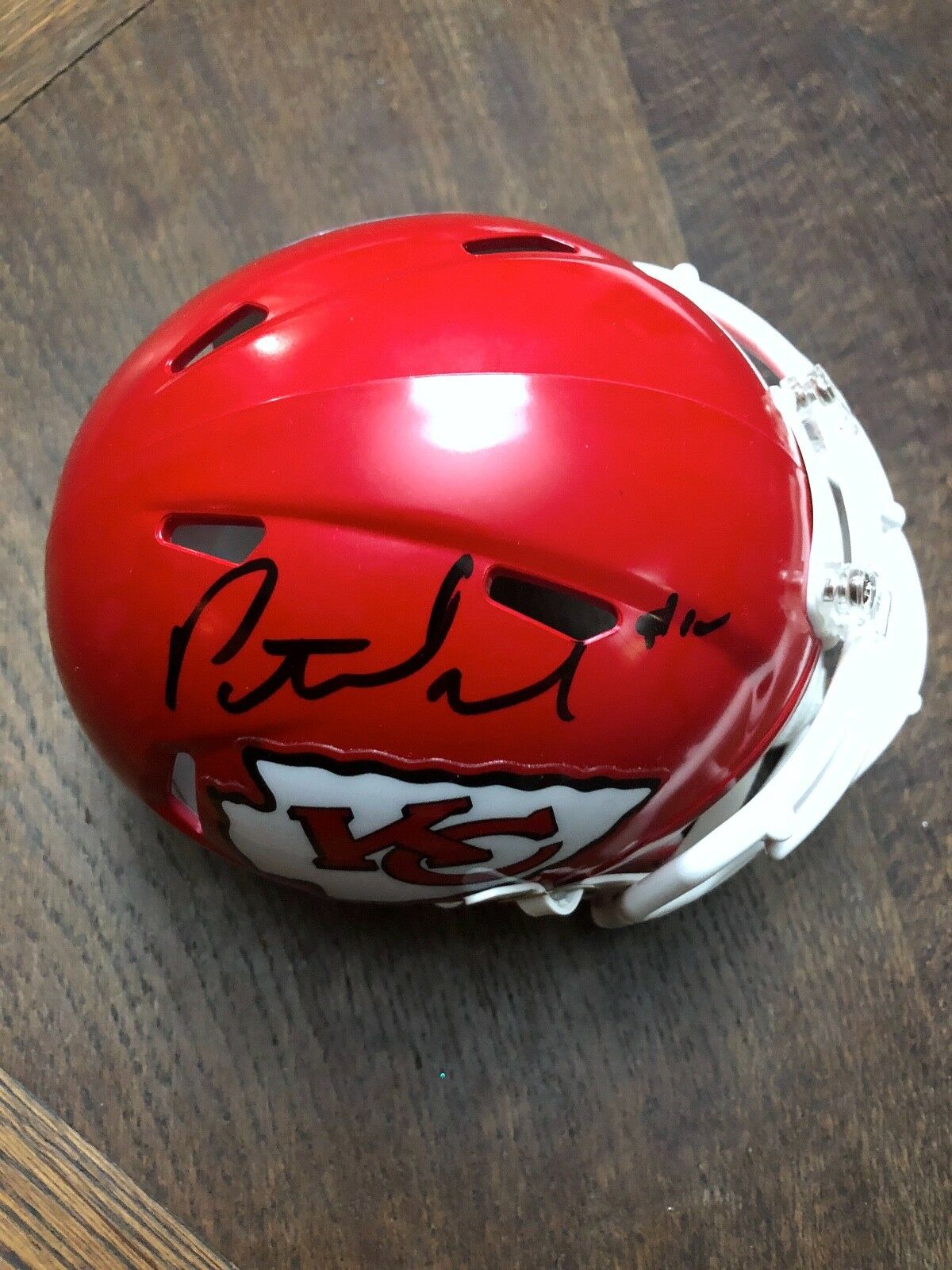 KANSAS CITY CHIEFS PATRICK MAHOMES SIGNED MINI HELMET BECKETT BAS MVP ...
