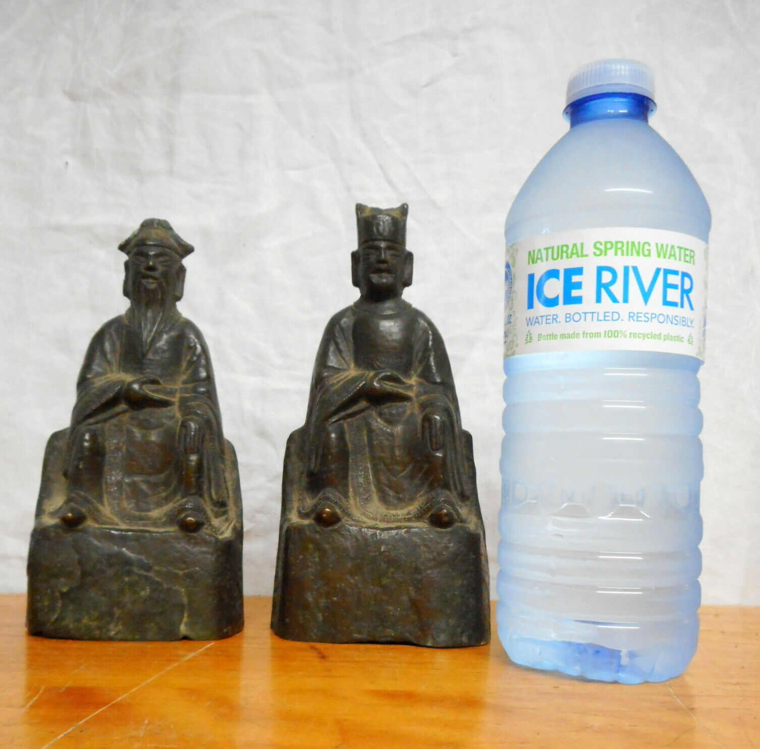 2 EARLY Antique Chinese Bronze Scholar Figures Sculptures | #18590402