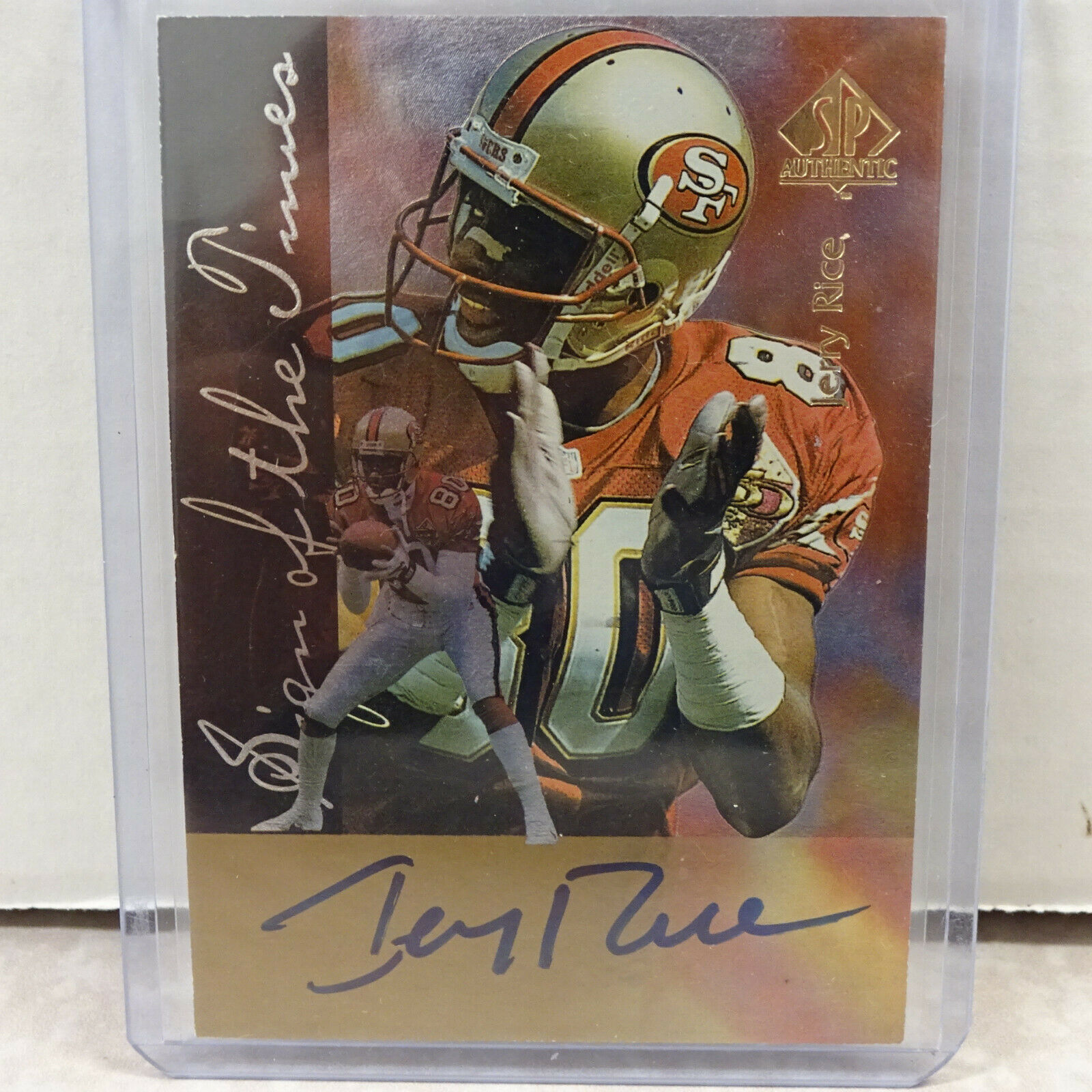 1997 Upper Deck SP Authentic Sign Of The Times Jerry Rice 49ers ON CARD ...