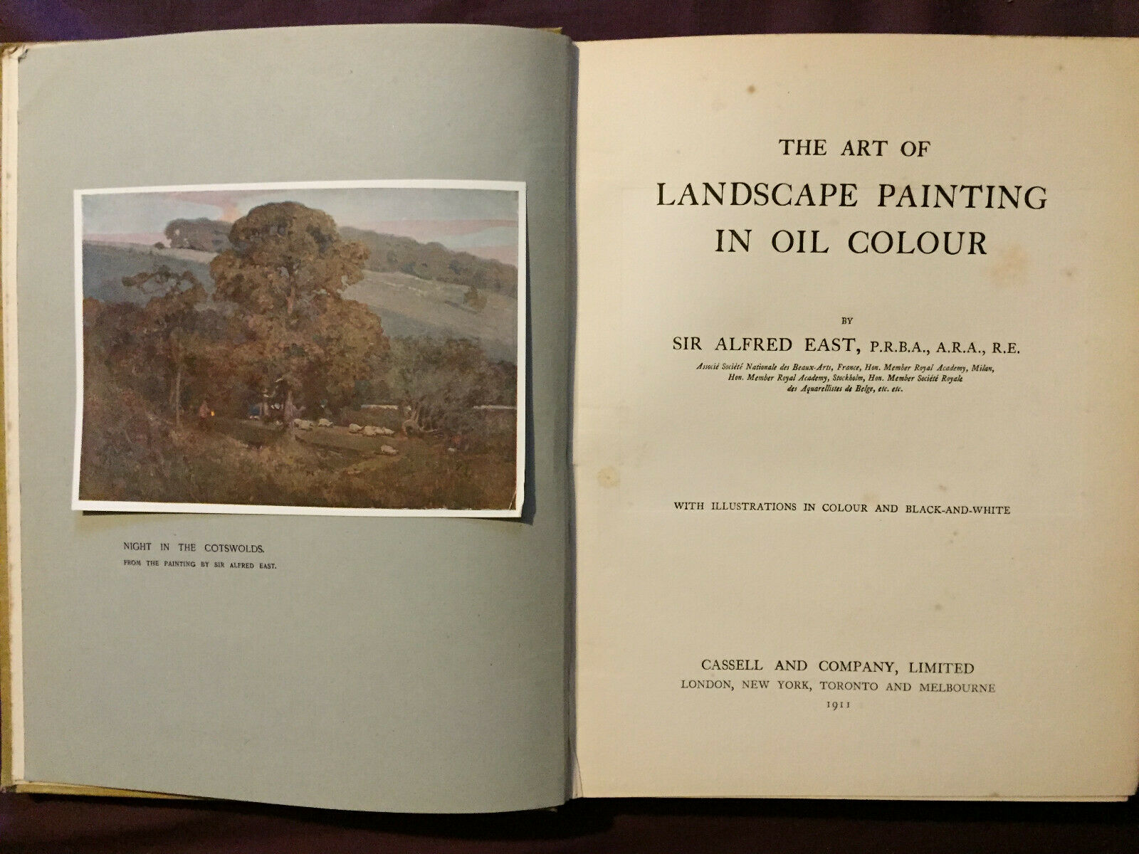 1911 The Art Of Landscape Paintings In Oil Colour By Sir Alfred East ...