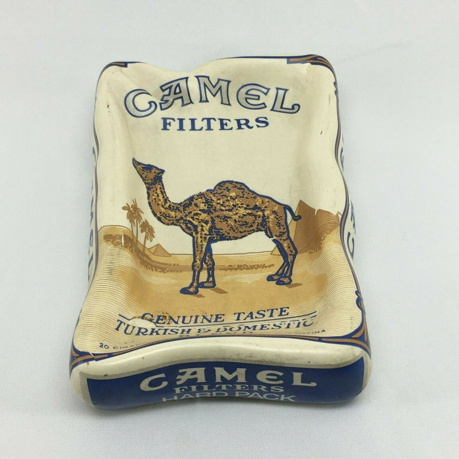 VINTAGE Camel Filters Hard Pack Large Ceramic Ashtray Cigars Cigarettes ...