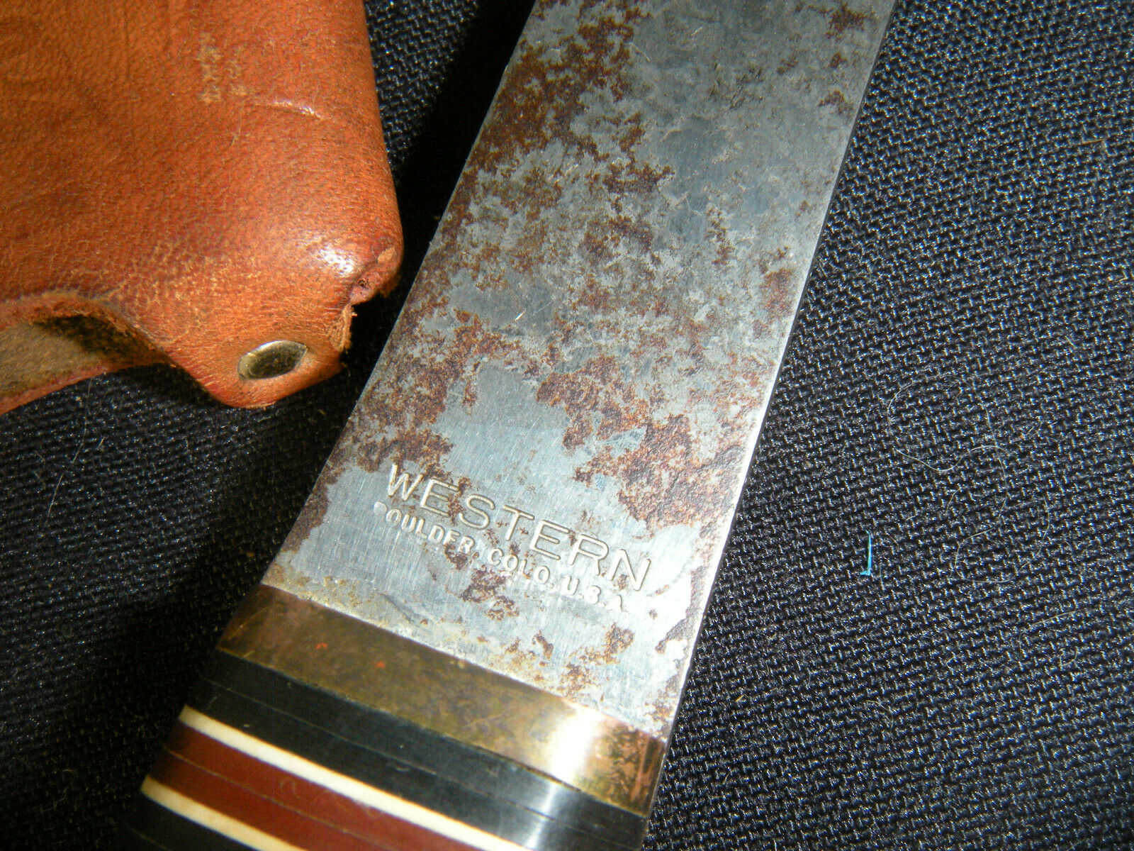 VINTAGE WESTERN BOULDER COLO USA AXE/HATCHET WITH SHEATH | #18481882