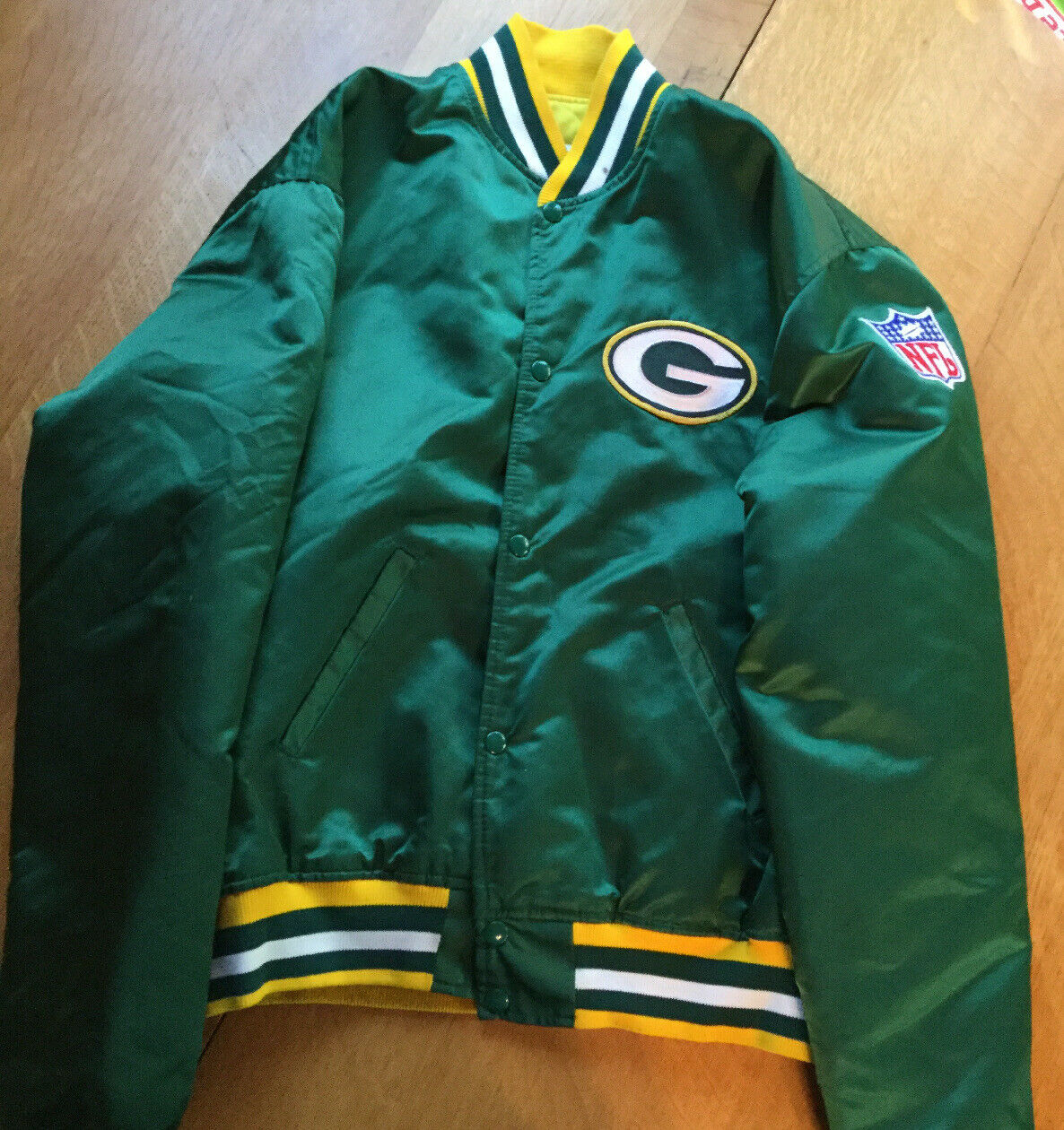 Vintage 80 ' S Green Bay Packers NFL Pro Line Nylon Satin Starter ...