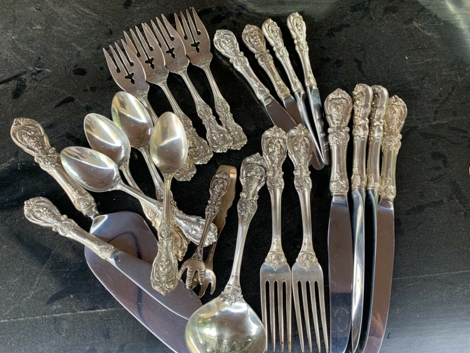 22 PIECE SET Reed & Barton Francis 1 Sterling Silver Scrap Flatware 18 ...