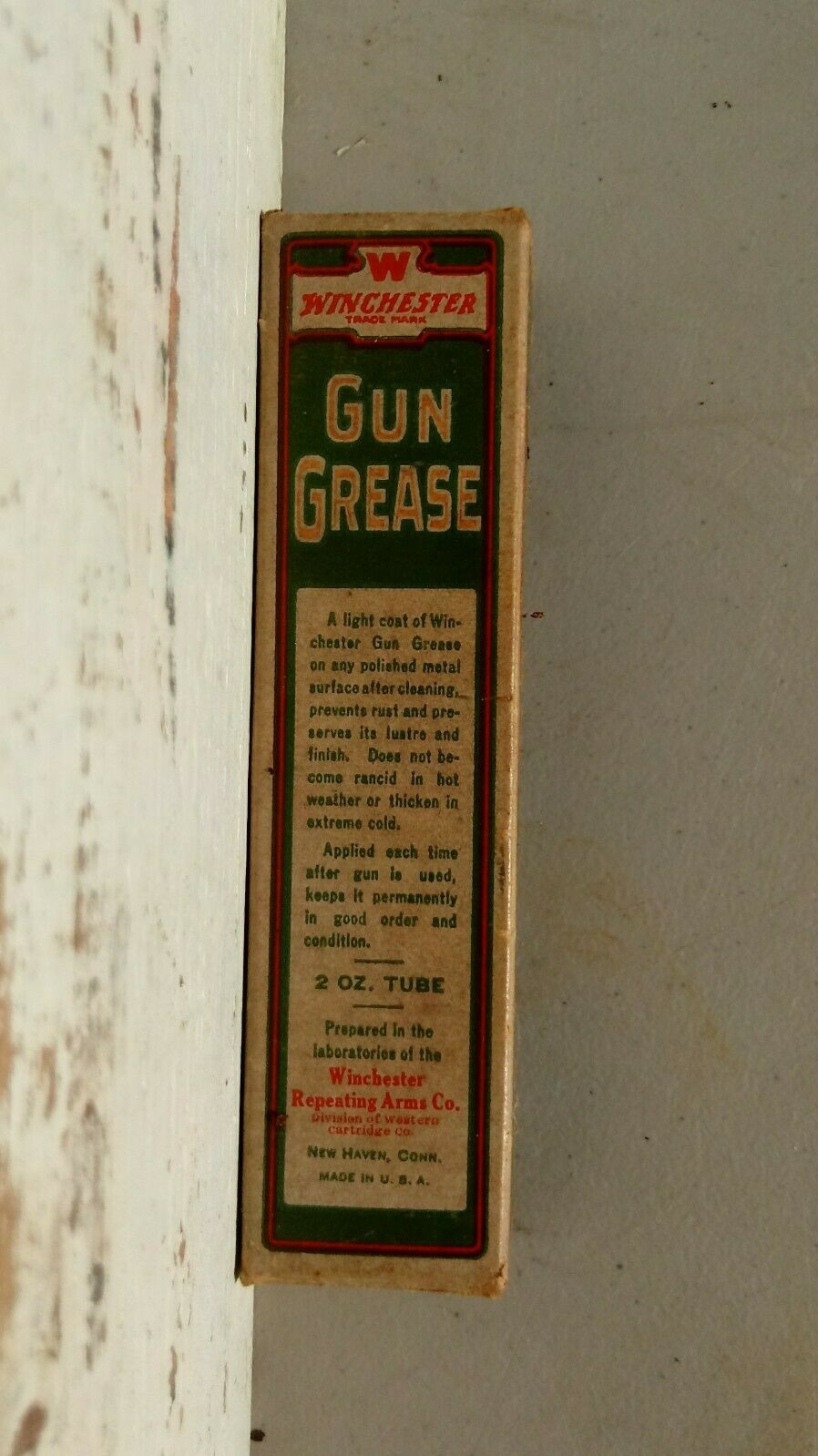 Vintage Winchester Gun Grease Tube And Box | #18420039