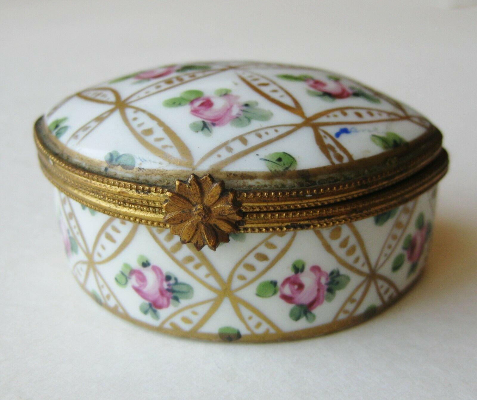 Vtg Limoges France Hand Painted White French Porcelain Trinket Box ...