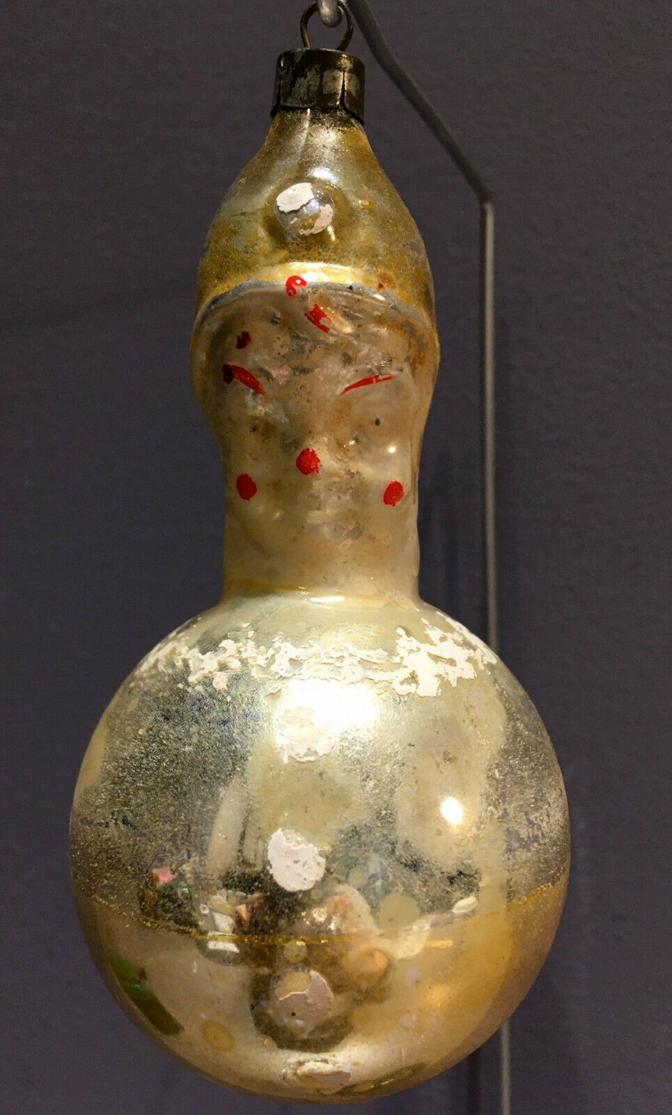Antique Double Faced SOLDIER / CLOWN On A Ball Glass Mercury Christmas ...