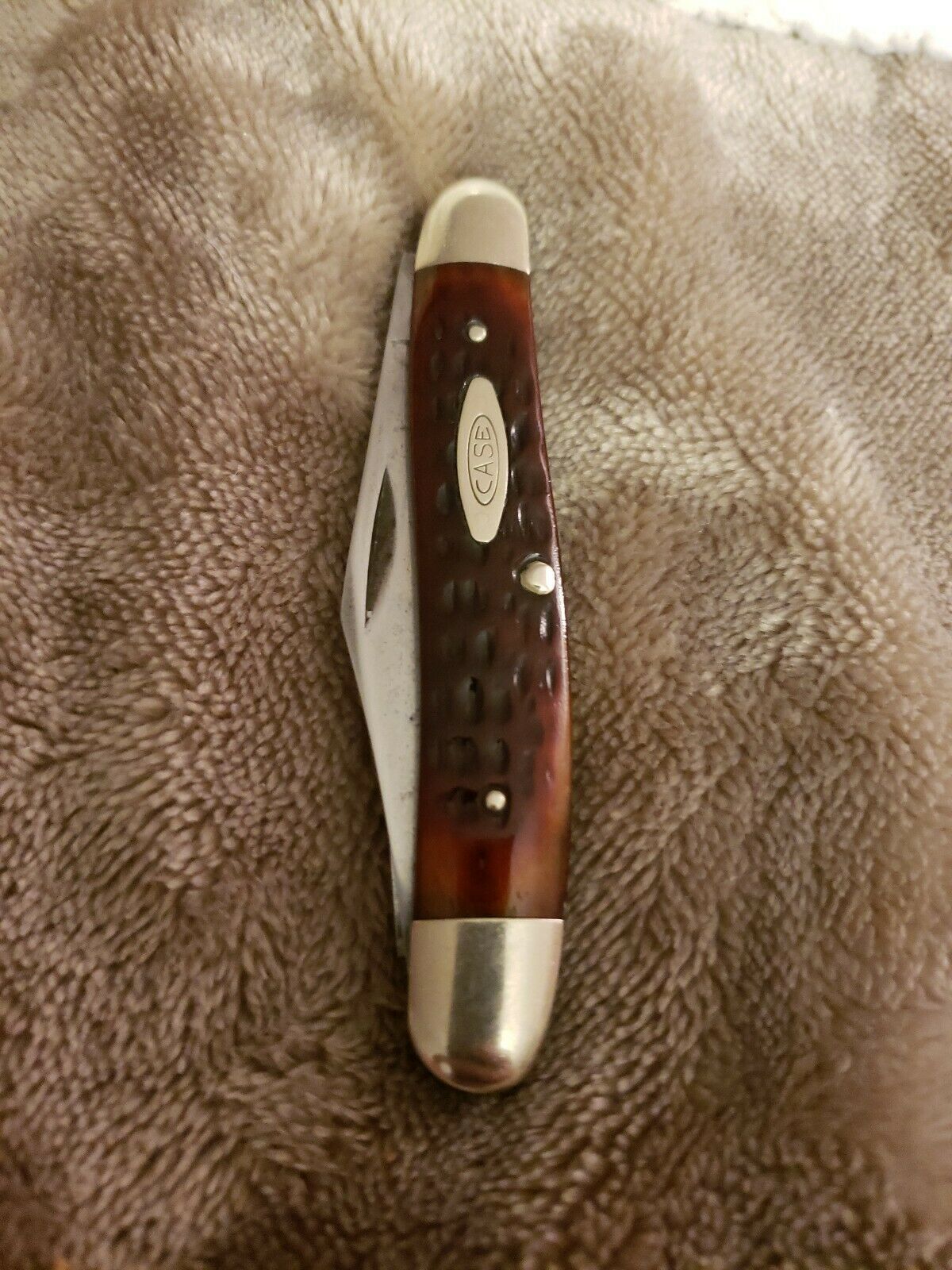 Vintage Case XX 10 Dot RED BONE Model 06247 Pen 2 Blade Folding Pocket ...