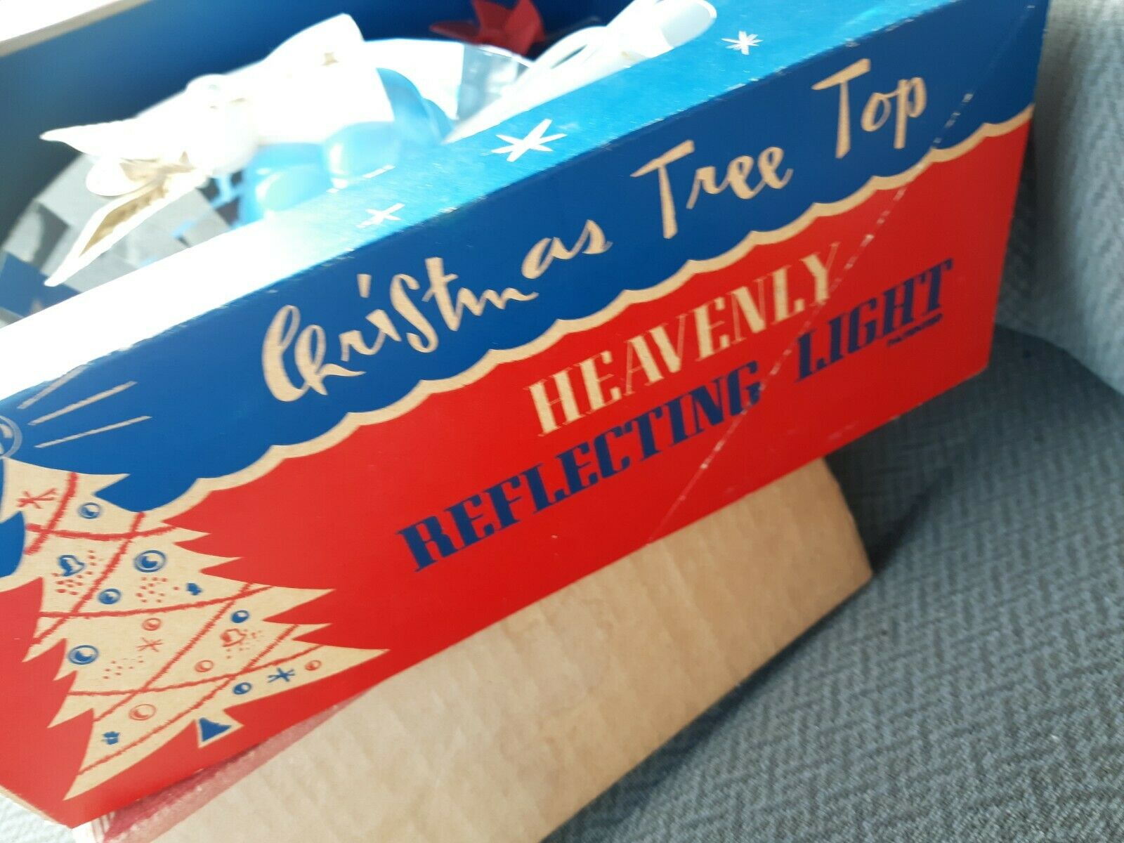 VINTAGE BRADFORD HEAVENLY REFLECTING LIGHT CHRISTMAS ANGEL TREE TOPPER ...