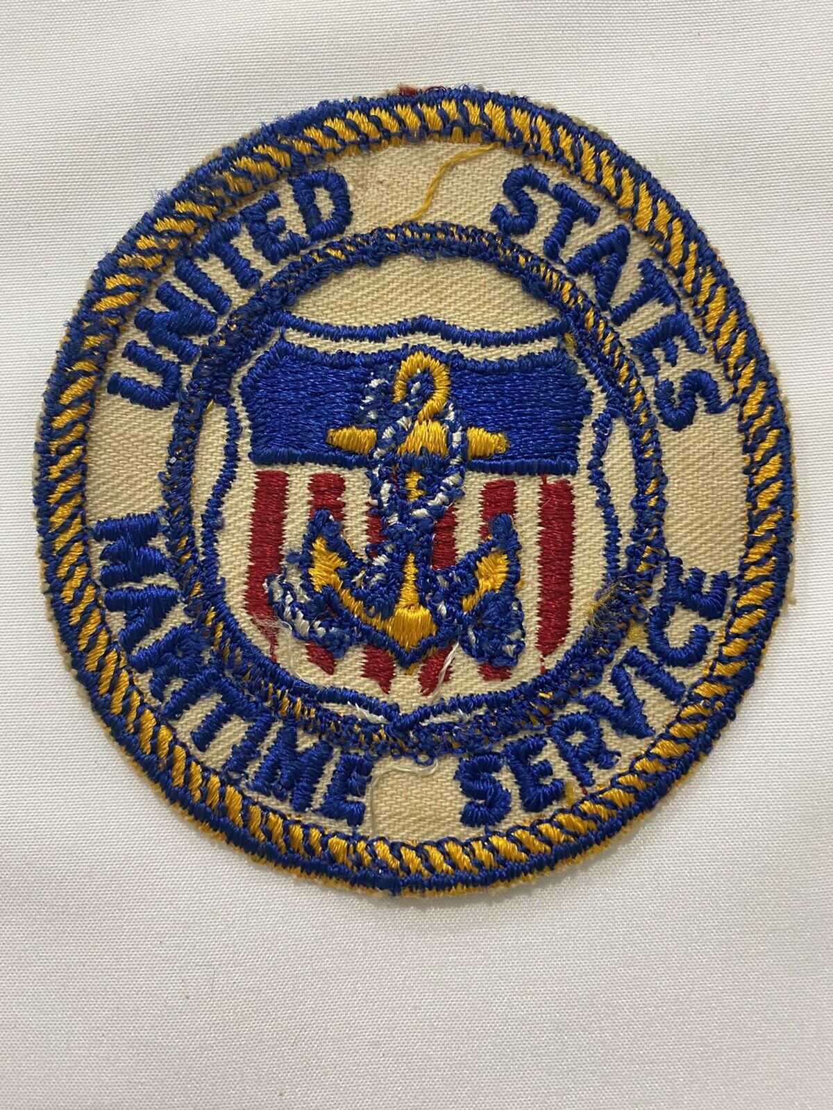 Vintage WWII Era United States Maritime Service Embroidered Patch ...