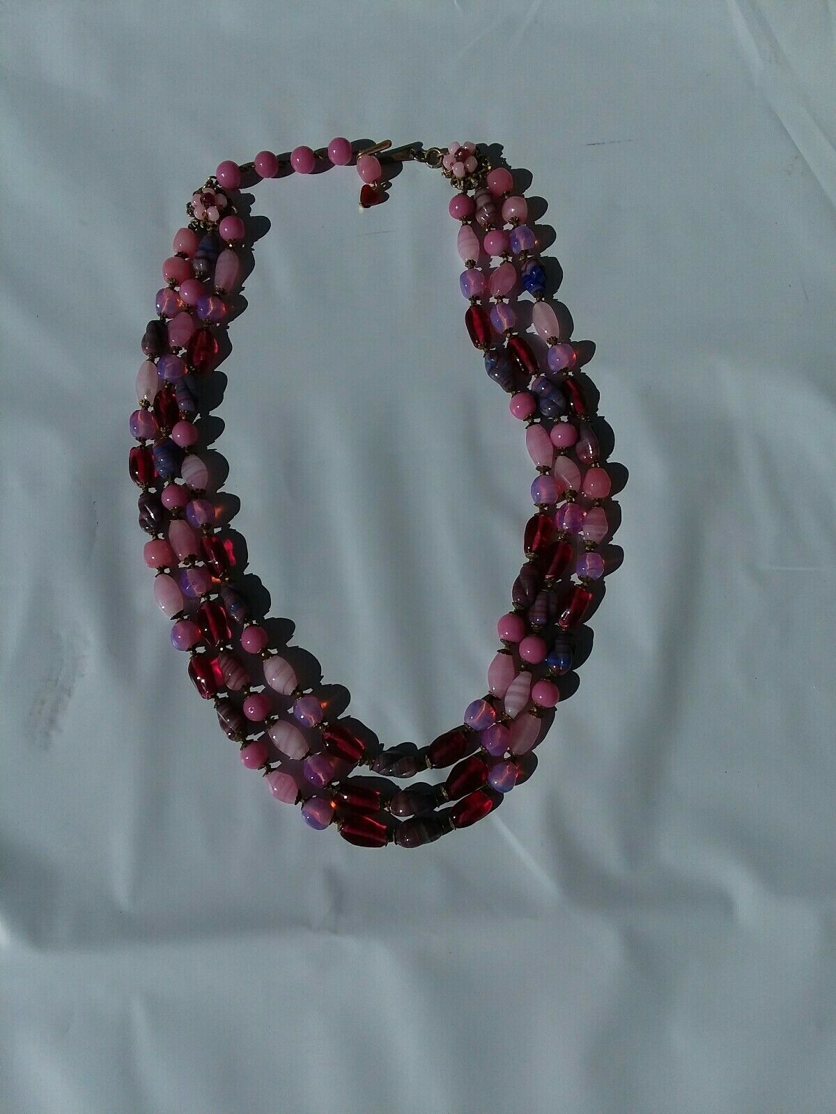 Vintage Miriam Haskell Art Glass Bead Necklace | #18338575