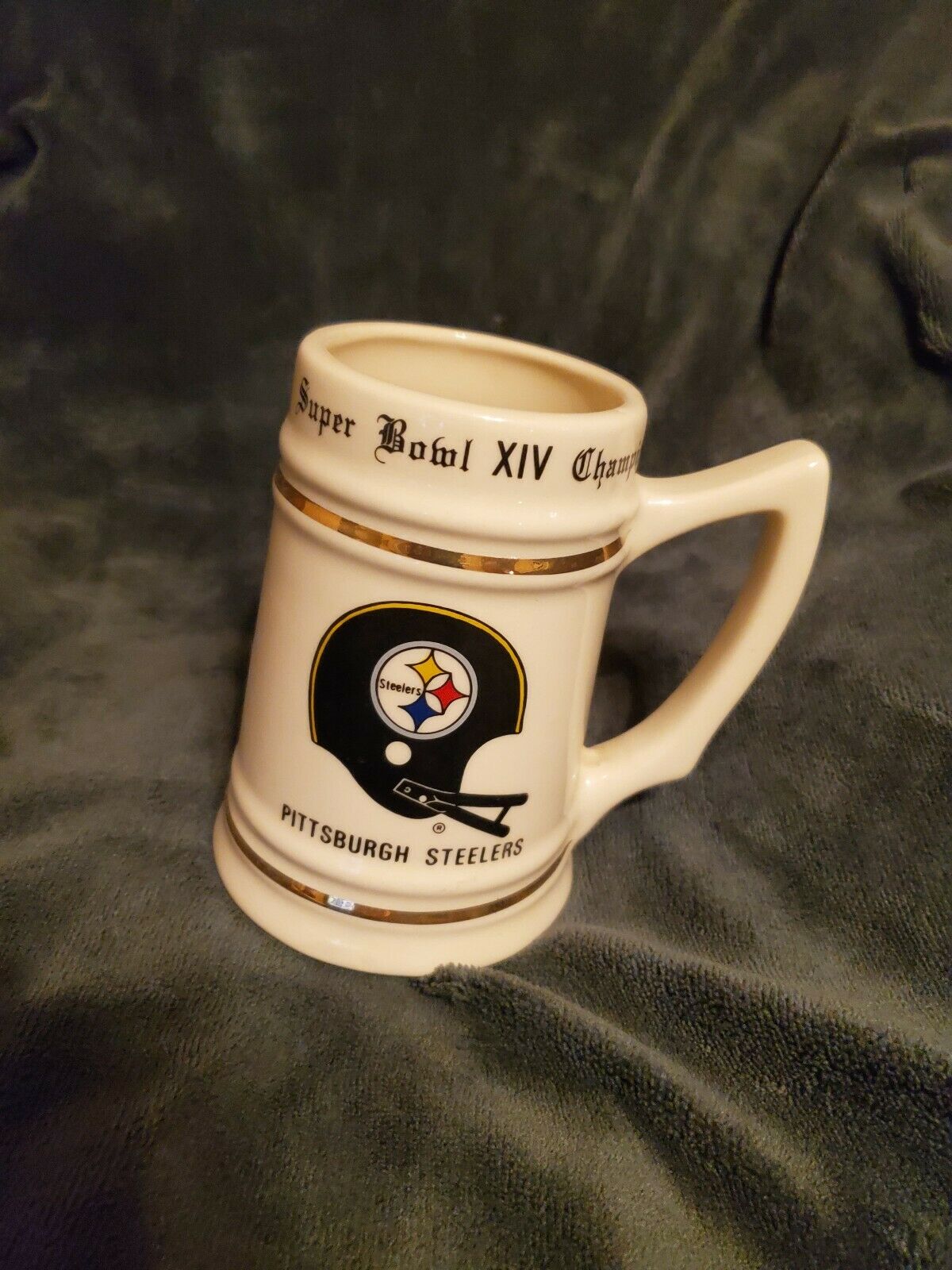 Vintage Pittsburgh Steelers Bowl XIV 1979 Ceramic Stein Mug | #18300208