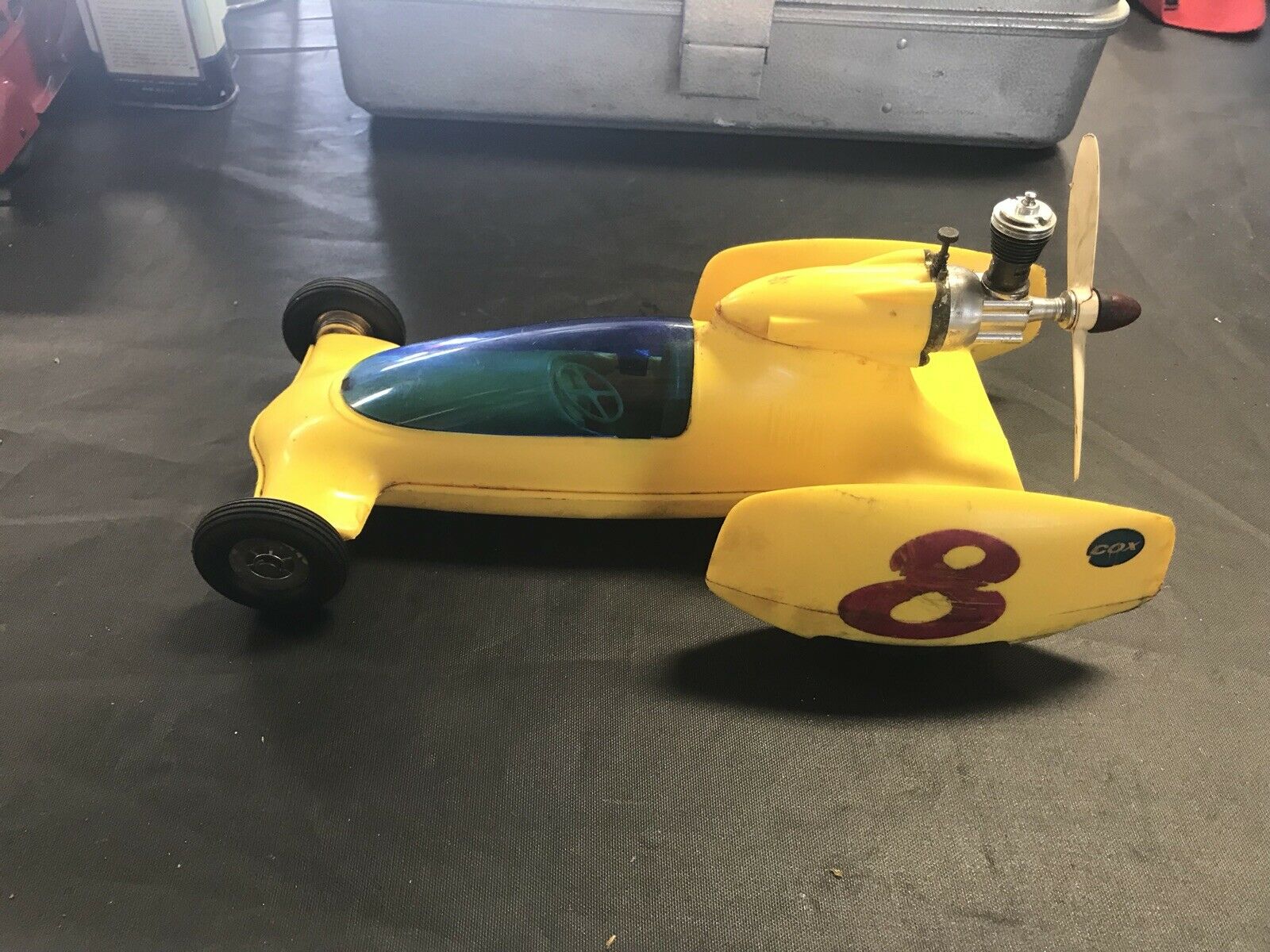 VINTAGE COX SHRIKE 8 GAS POWERED TETHER CAR WITH ENGINE | #18336587