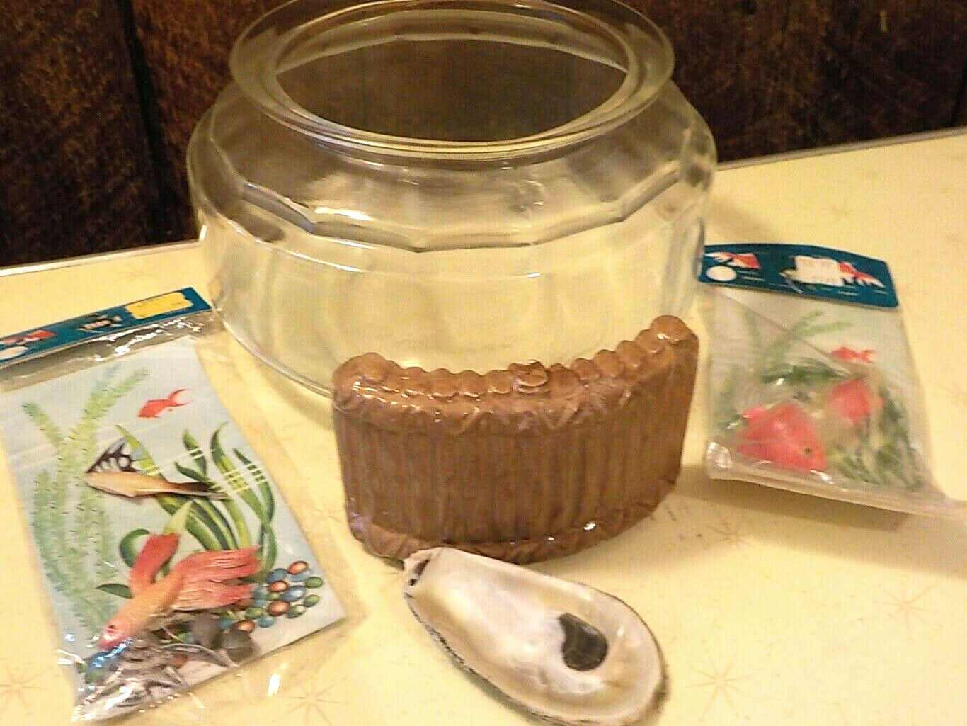 Vintage Small Clear Glass Turtle Fish Bowl Terrarium Fairy Garden Dish ...