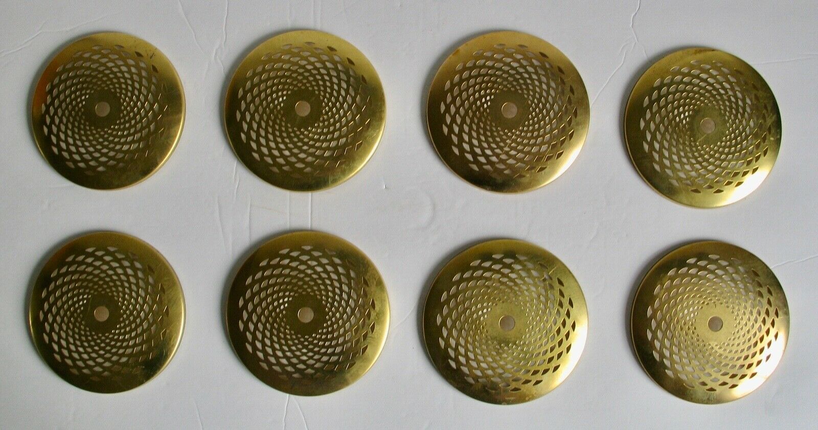 Vintage Cast Brass Lamp Shade Cap Tiffany Style Stained Glass Heat Vent ...