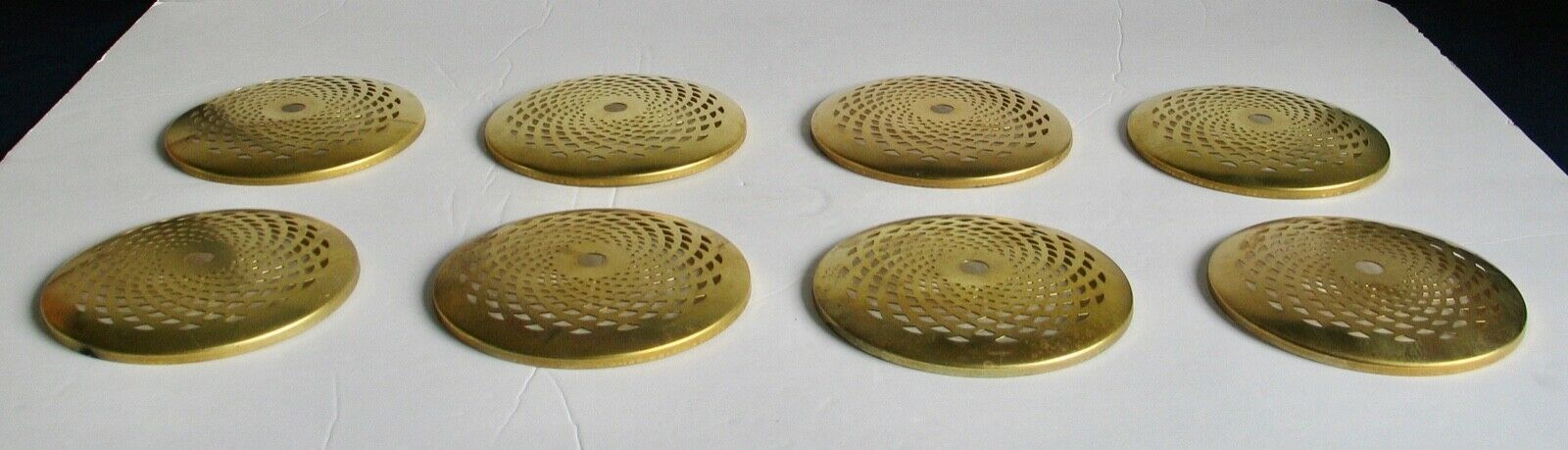 Vintage Cast Brass Lamp Shade Cap Tiffany Style Stained Glass Heat Vent ...