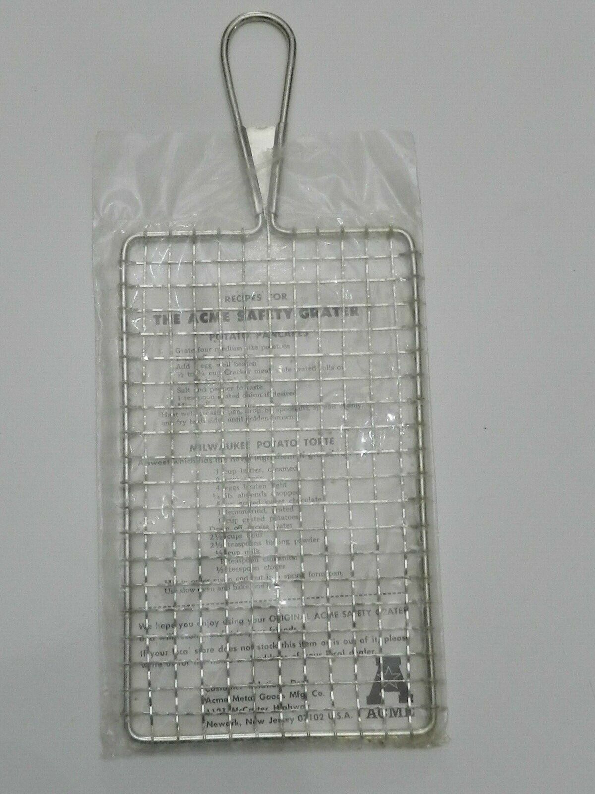 Vintage Acme Safety Grater Metal Old Stock Un - Opened Kitchen Utensils ...