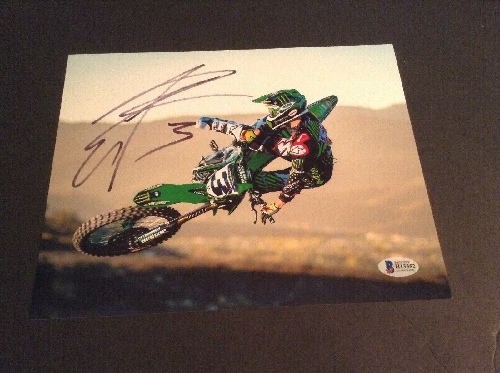 Eli Tomac Signed Autograph 8x10 Photo Kawasaki 2019 CHAMP BAS Certified ...