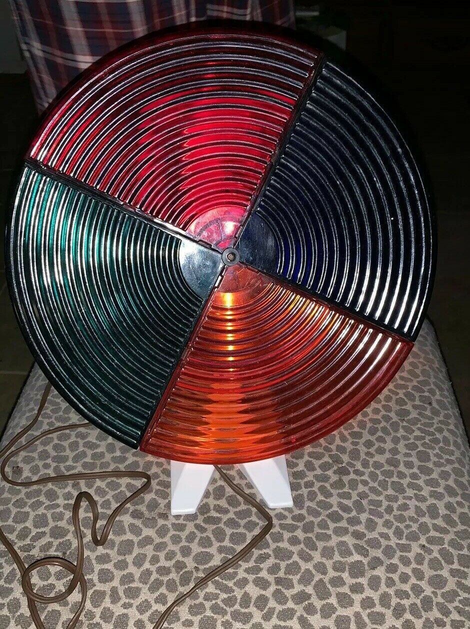 Vintage Aluminum Christmas Tree Motorized Spinning Color Wheel | #18302799
