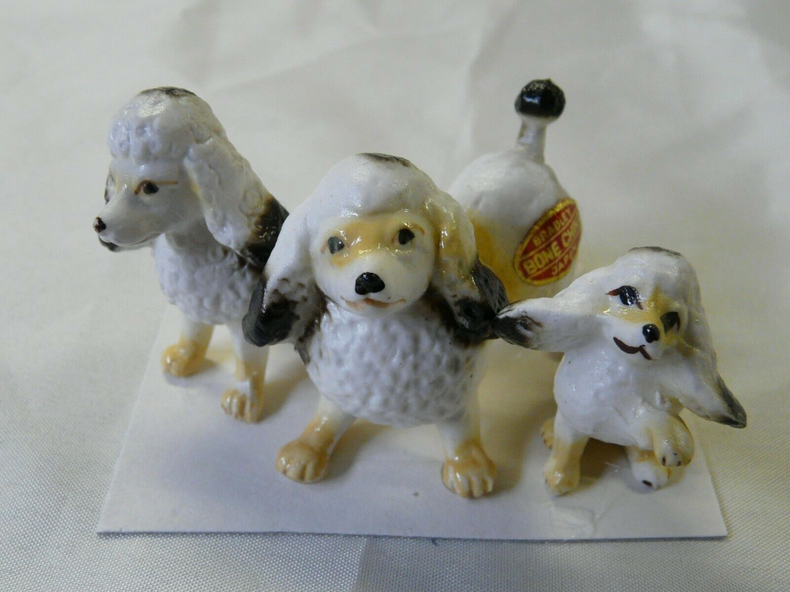 Vintage Set Of 3 Bradley Miniature Bone China Poodle Dog Figurines ...