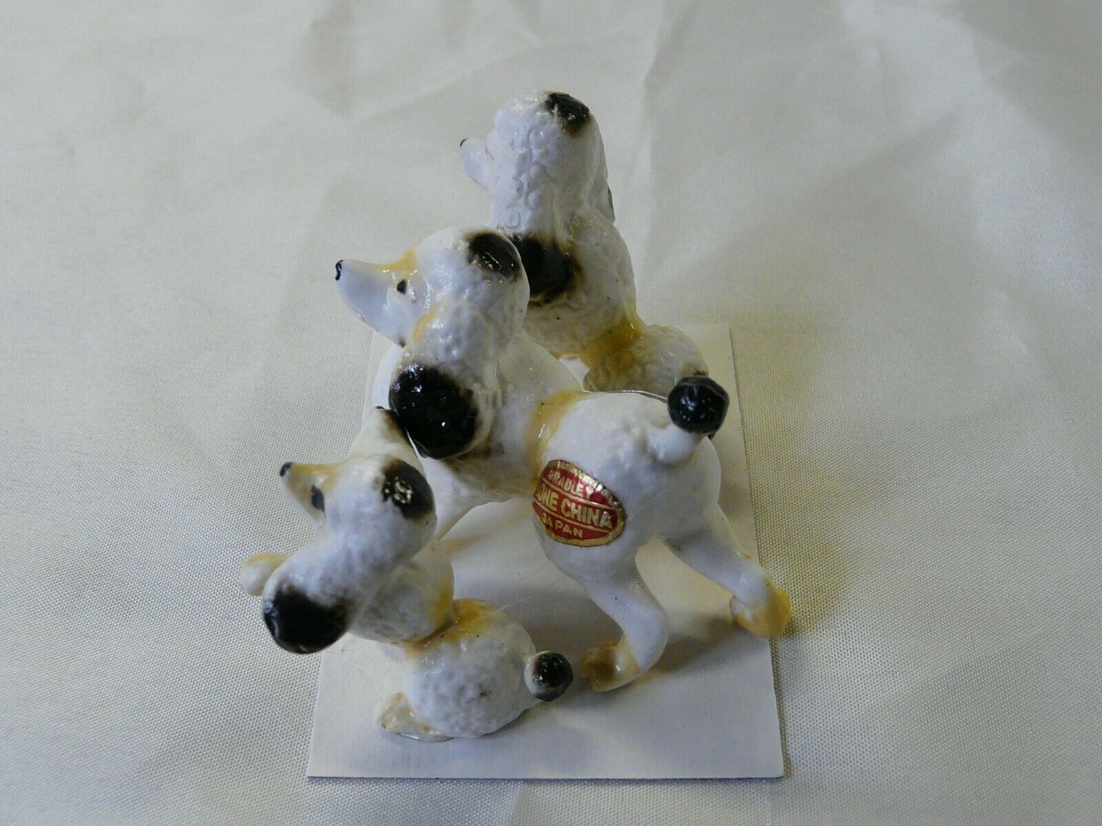 Vintage Set Of 3 Bradley Miniature Bone China Poodle Dog Figurines ...