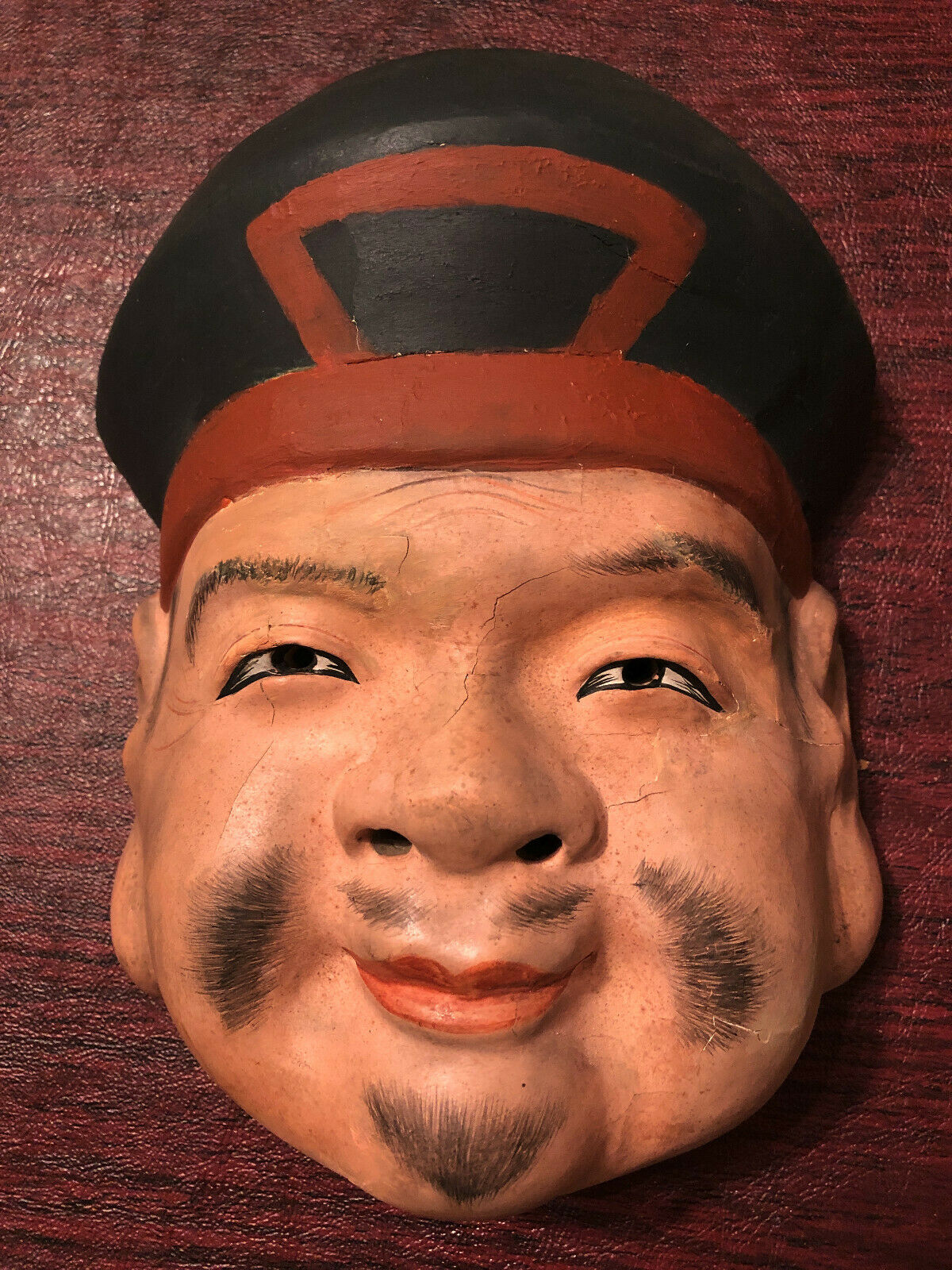 Japanese Hand Carved And Painted Wooden Noh Theater Mask | #18273545