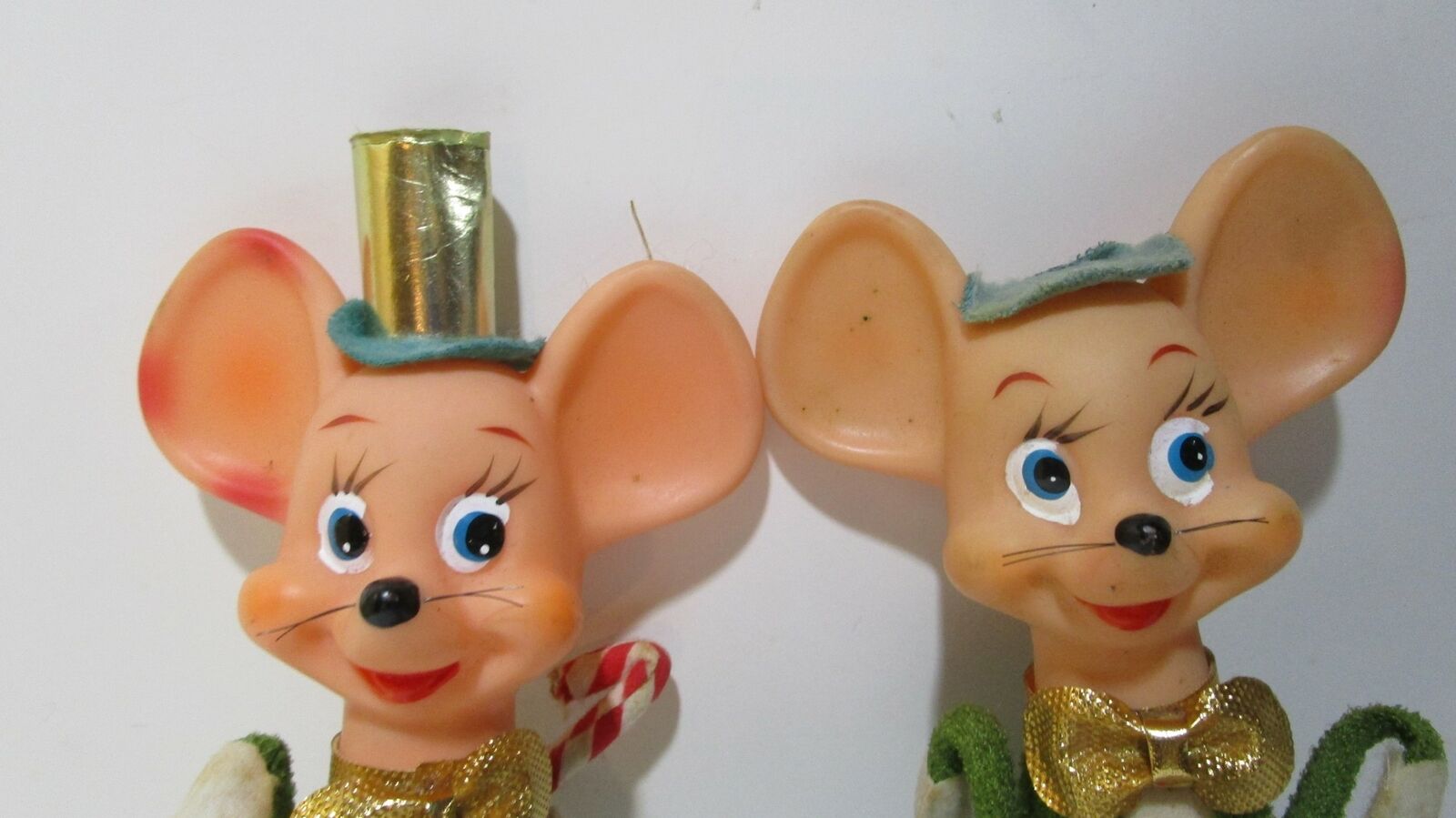 2 Vintage Rubber Head Mouse Ornaments From Japan 1960 ' S So Funny ...