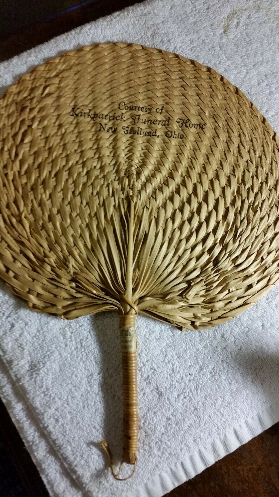 Vintage Funeral Hand Fan - Courtesy Of Kirkpatrick Funeral Home Holland ...