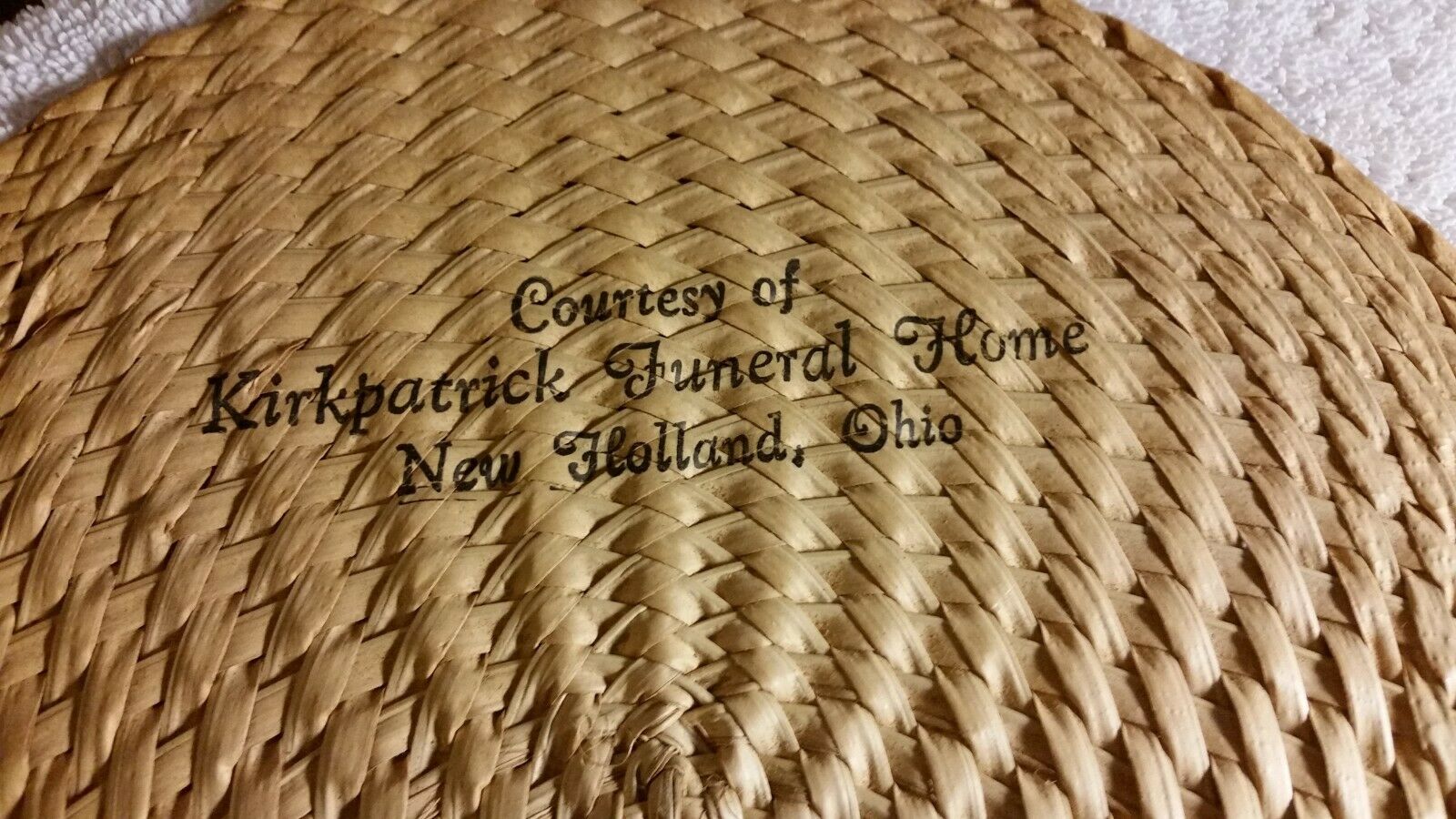 Vintage Funeral Hand Fan - Courtesy Of Kirkpatrick Funeral Home Holland ...