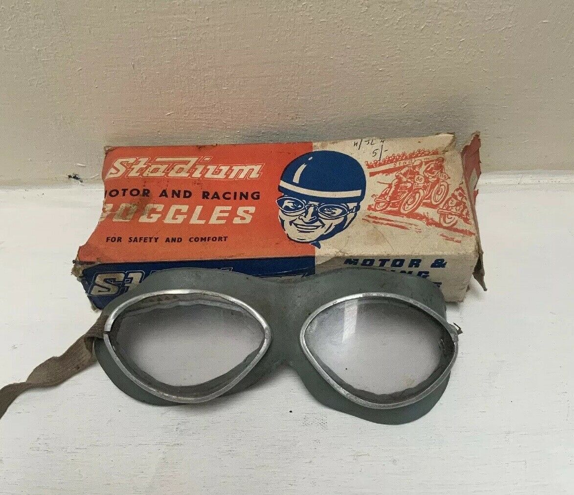 Vintage Old Stadium Classic Goggles - For Motorcar Racing Enthusiast ...