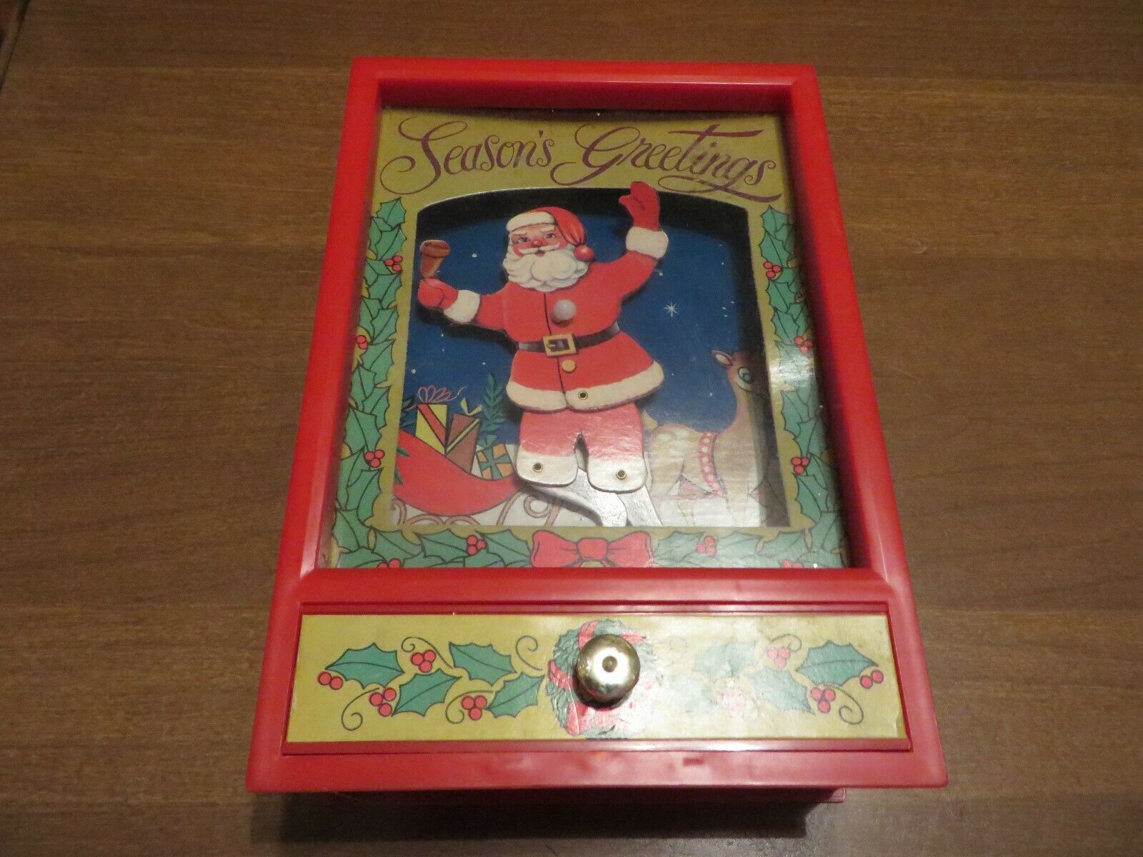 Vintage Dancing Santa Music Box By Otagiri | #18152730