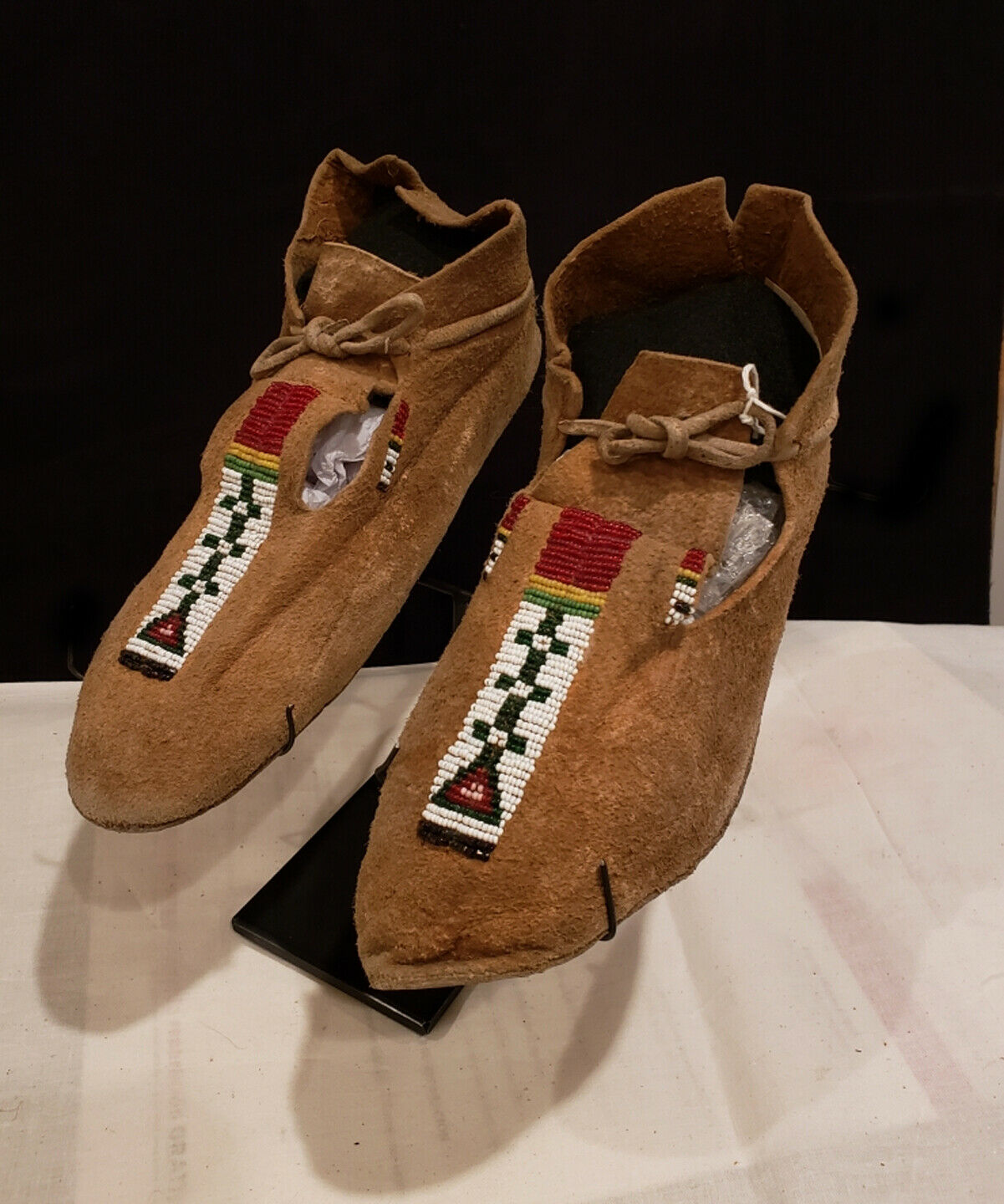 Antique Old Native American Indian Beaded Cheyenne Moccasins C. 1890 ...