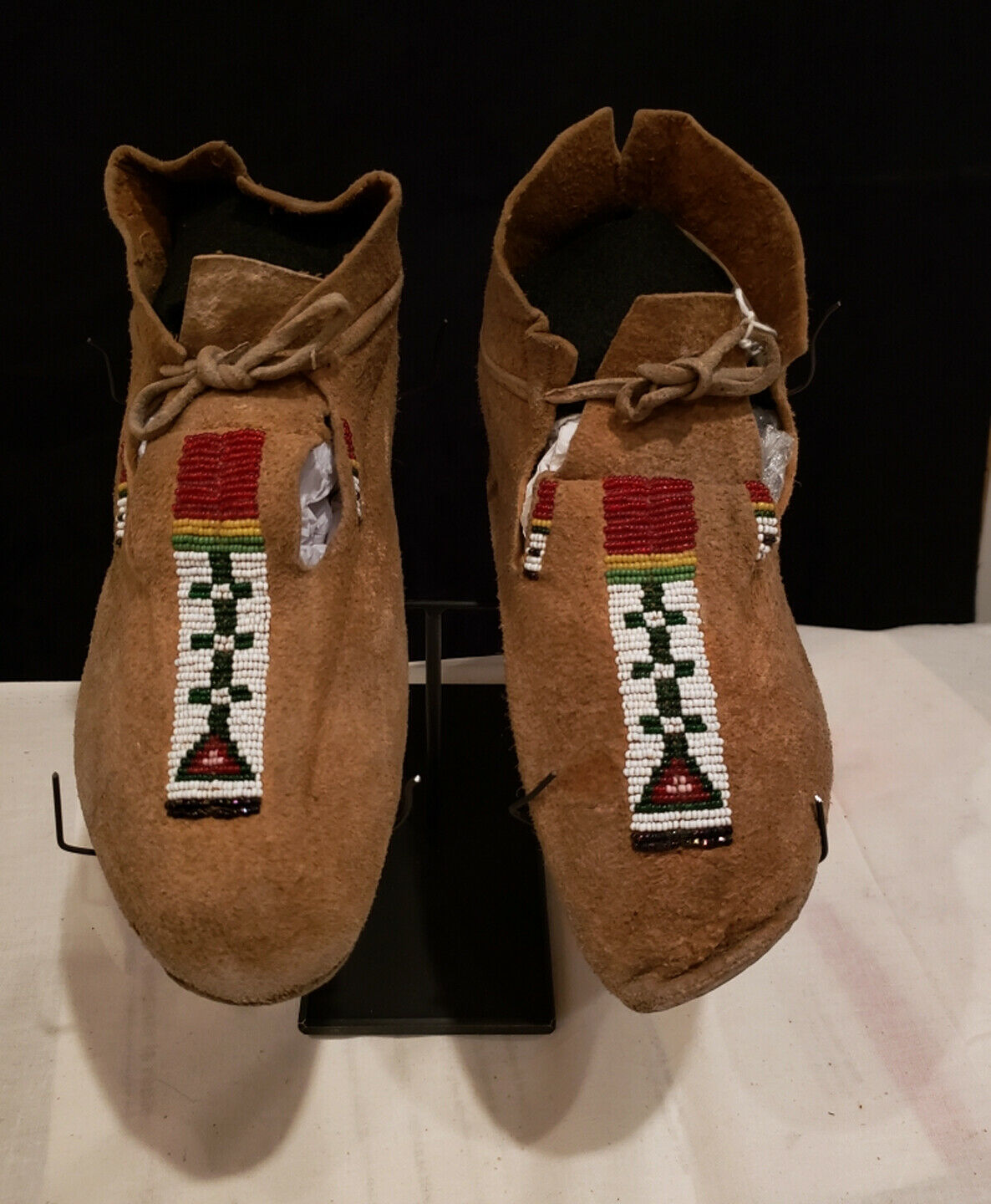 Antique Old Native American Indian Beaded Cheyenne Moccasins C. 1890 ...