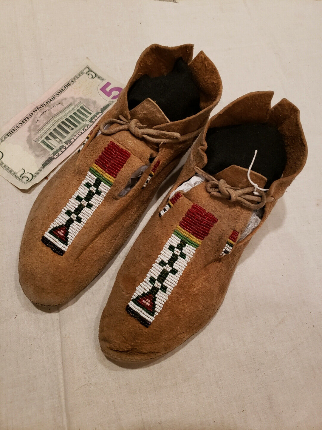 Antique Old Native American Indian Beaded Cheyenne Moccasins C. 1890 ...
