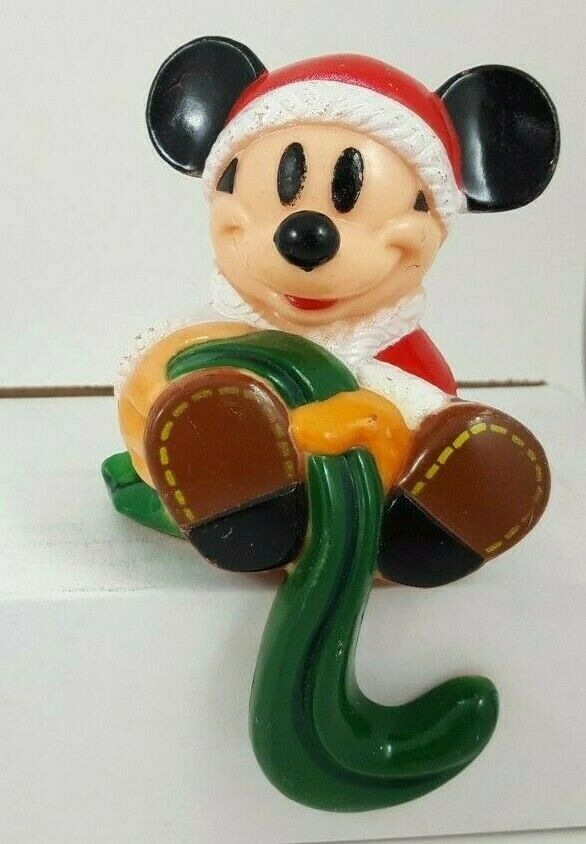 Vintage Mickey Mouse Walt Disney Christmas Stocking Holder Hanger Hook ...