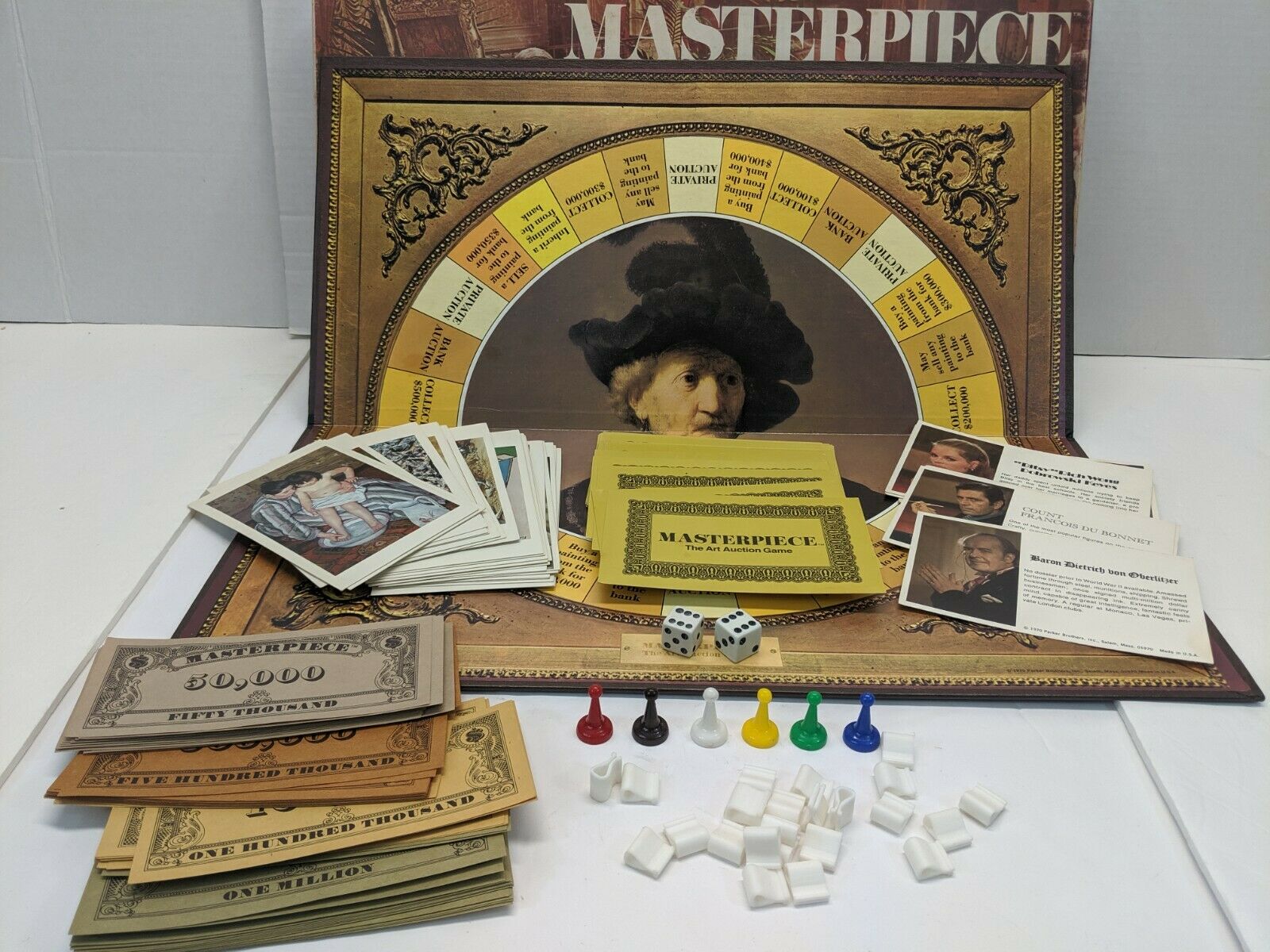 Vintage 1970 MASTERPIECE - The Art Board Game By Parker Brothers ...