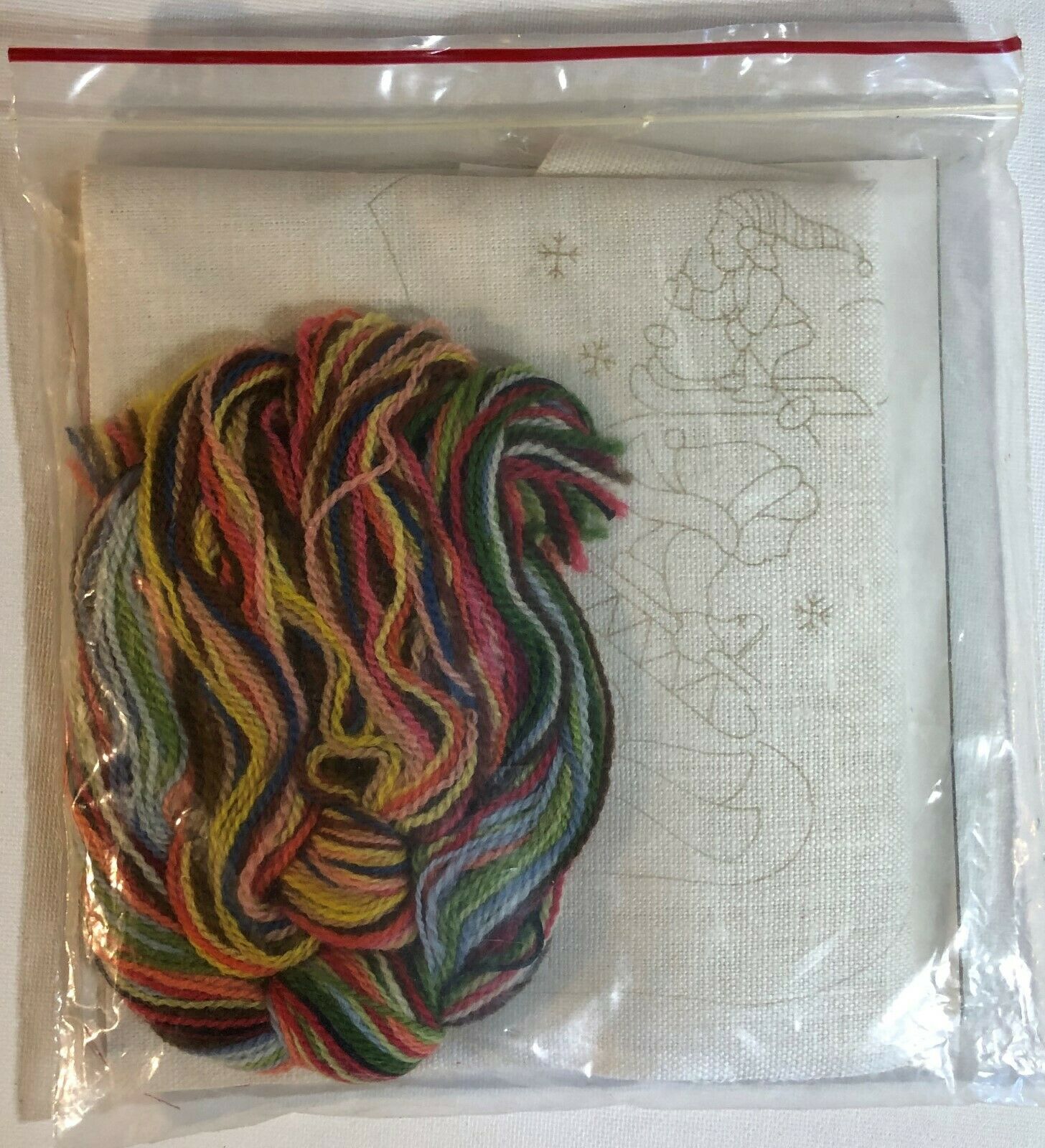 Vintage Elsa Williams Christmas Crewel Work Stocking Embroidery Kit Ski ...