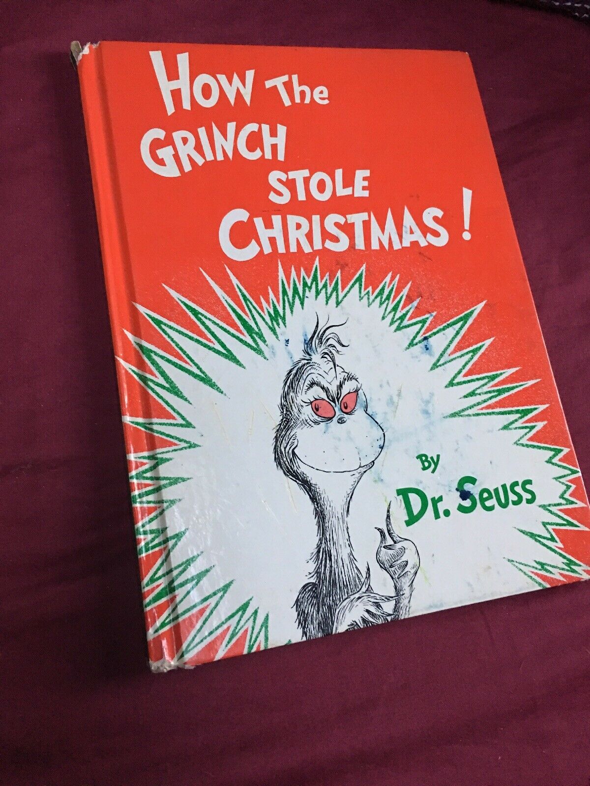 How The Grinch Stole Christmas Copyright 1957 Dr. Seuss Large Vintage ...