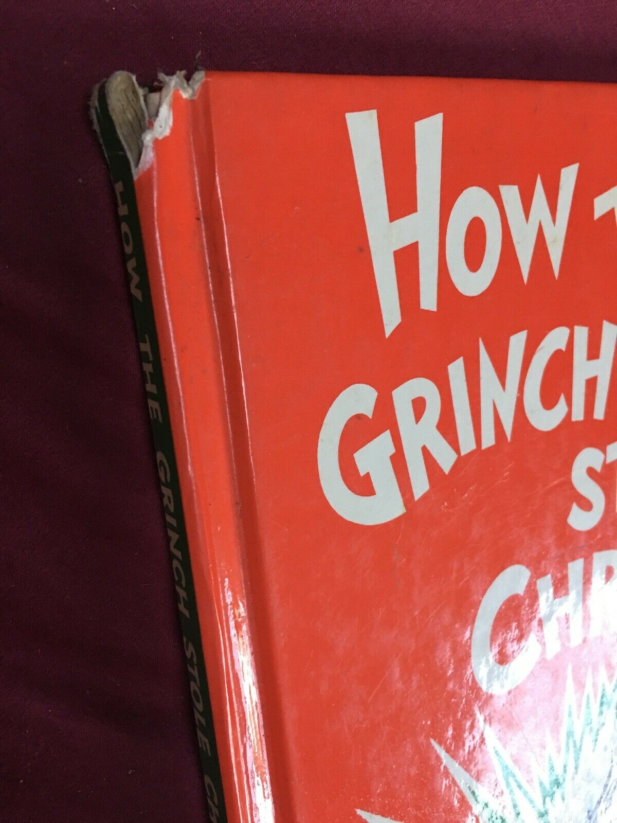 How The Grinch Stole Christmas Copyright 1957 Dr. Seuss Large Vintage ...