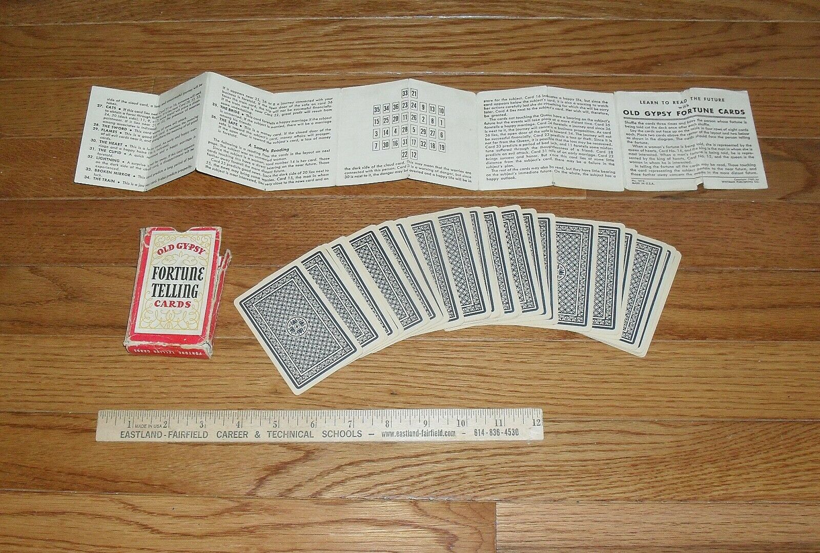 Vintage 1940s Whitman Old Gypsy Fortune Telling Cards Box Directions ...