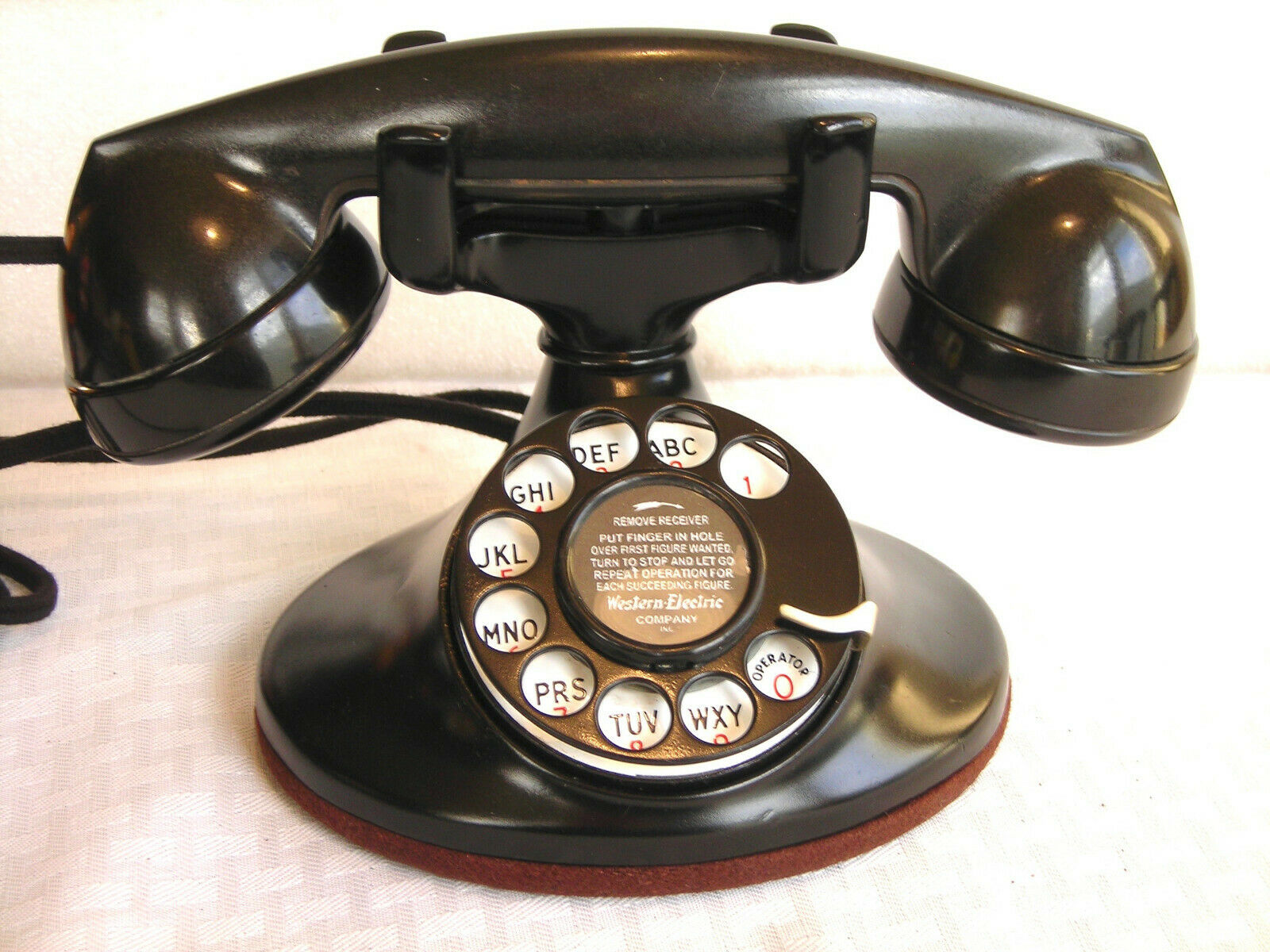 WESTERN ELECTRIC 202 DESK RESTORED ANTIQUE TELEPHONE WITH SUBSET CIRCA ...