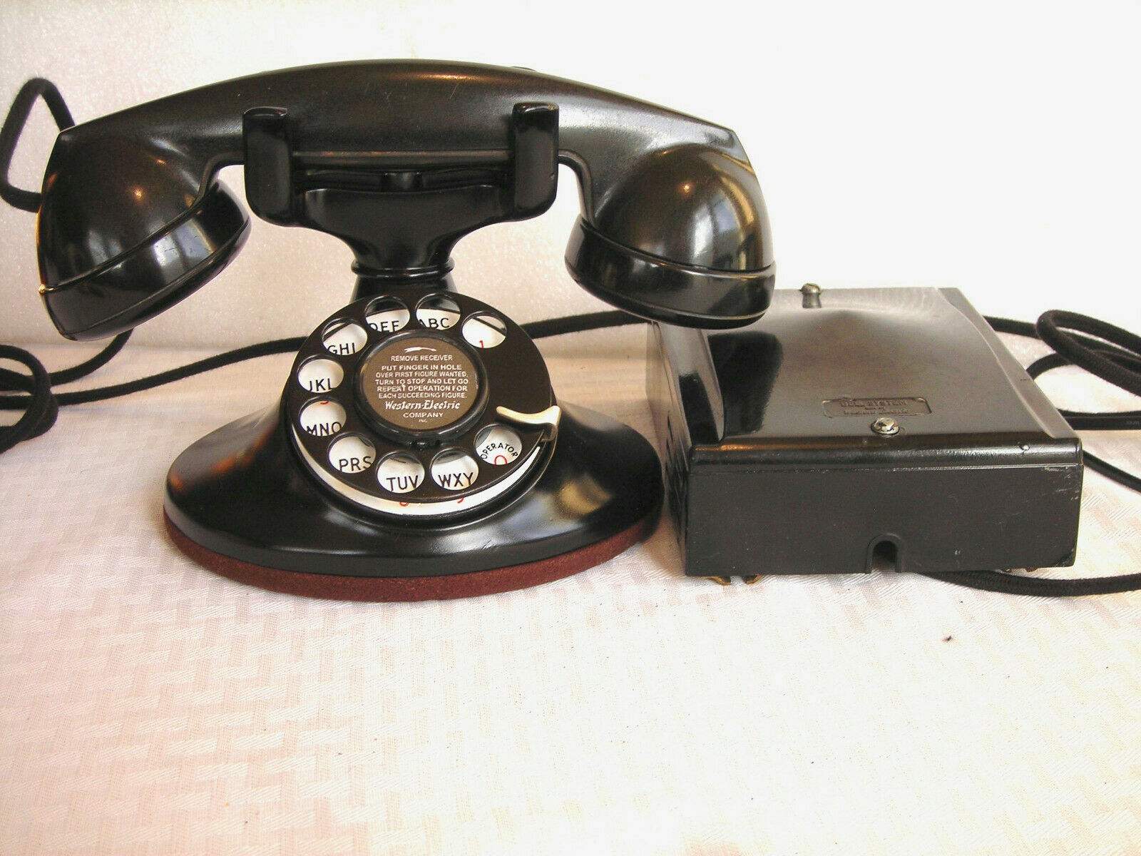 WESTERN ELECTRIC 202 DESK RESTORED ANTIQUE TELEPHONE WITH SUBSET CIRCA ...
