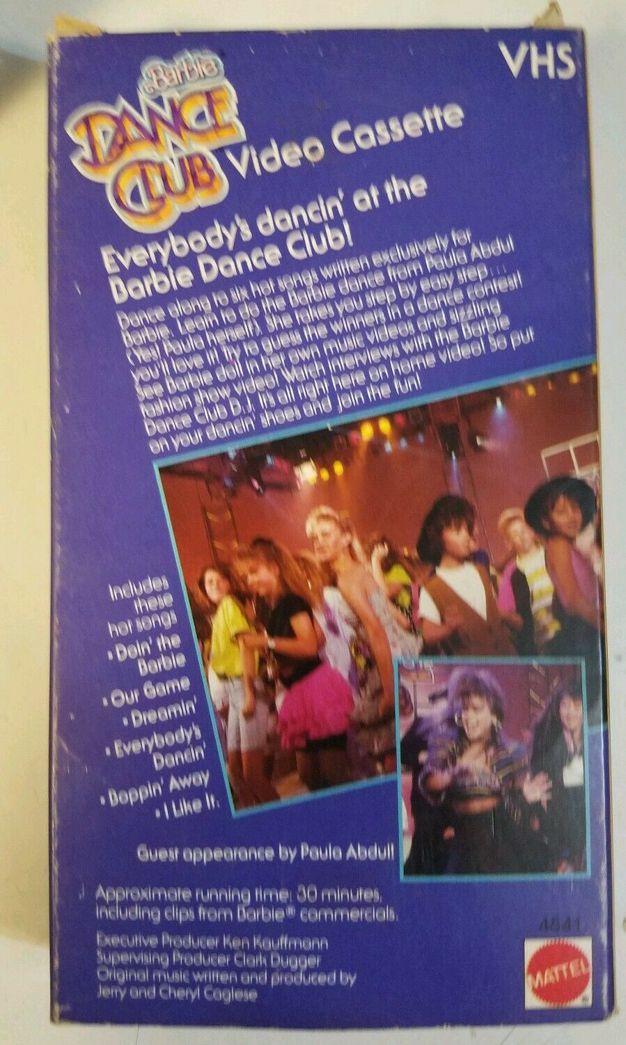 Vintage BARBIE DANCE CLUB Video (VHS, 1989) PAULA ABDUL Little Girls ...